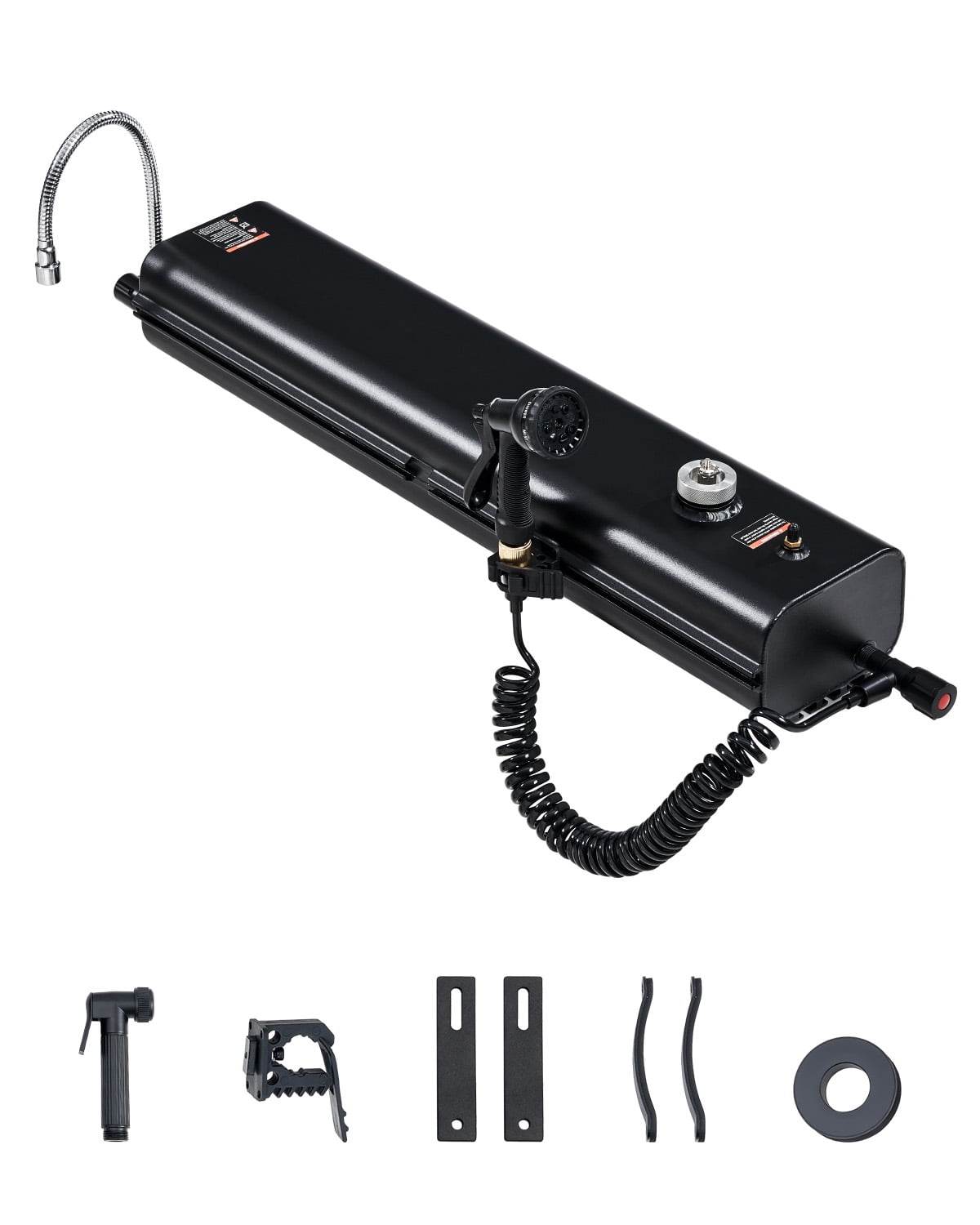 VEVOR Roof Rack Water Tank, 4 Gal, Multi-Dispensing Outdoor Tank with 2 ...