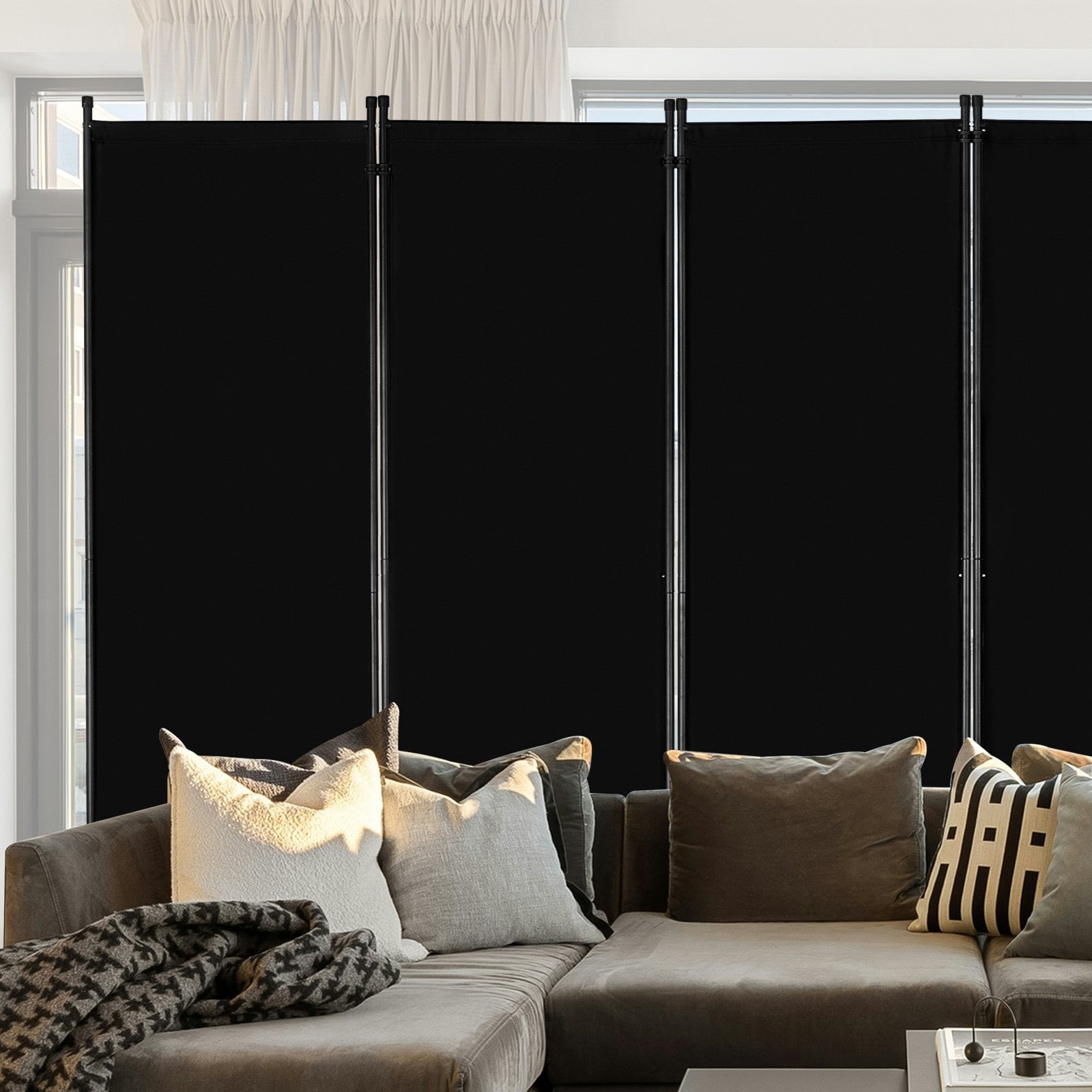 VEVOR Room Divider, 6 Panel Room Divider, Folding Privacy Screen and ...
