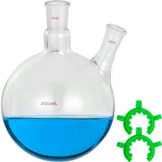 Florence Boiling Flask, 20,000ml - Flat Bottom, Narrow Neck, Beaded Rim - Borosilicate Glass ...