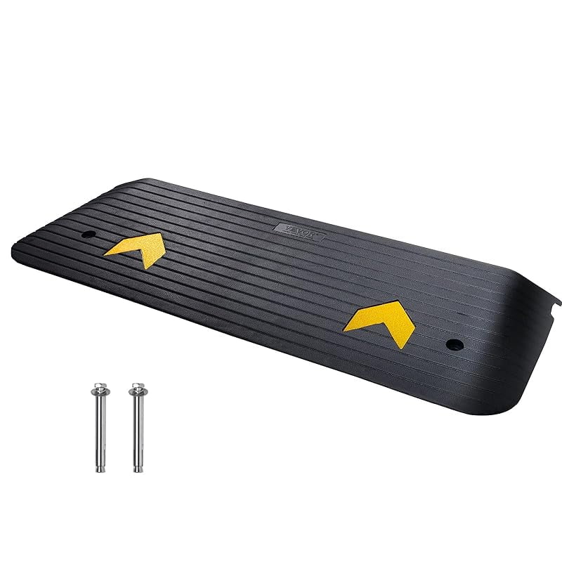 VEVOR Rubber Curb Ramp, 3.5 inches Rise Height, 10 inches Width & 39.4 ...