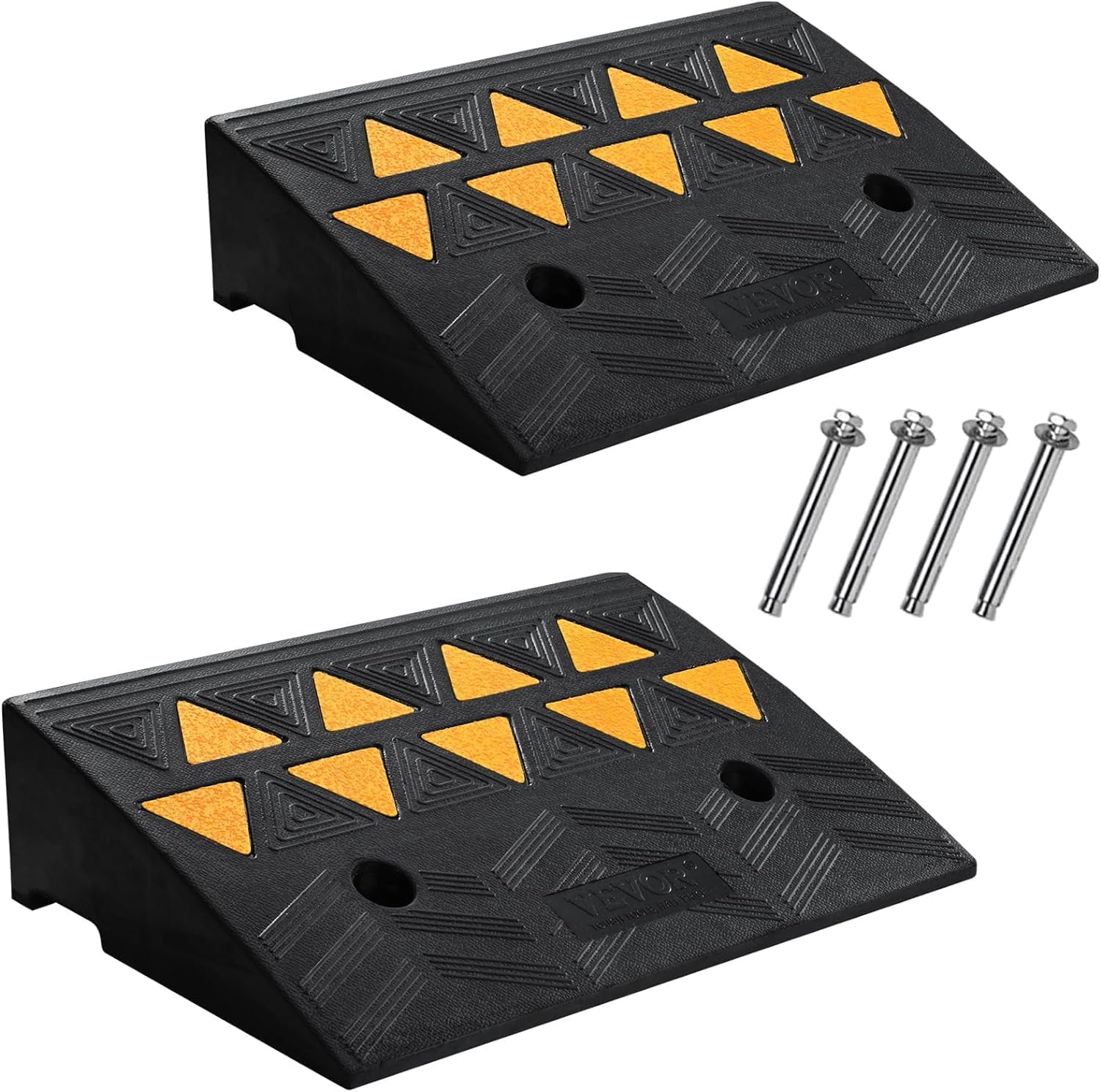 VEVOR Rubber Curb Ramp 4.3" Rise Height 2 Pack, Heavy-Duty 33069 lbs/15 ...