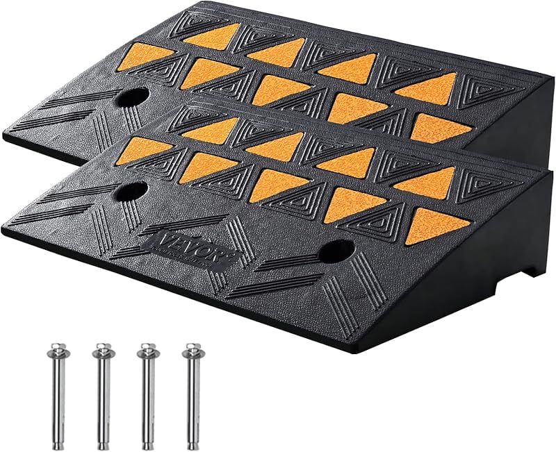 VEVOR Rubber Curb Ramp, 6" Rise Height 2 Pack, Heavy-Duty 33069 lbs/15 ...
