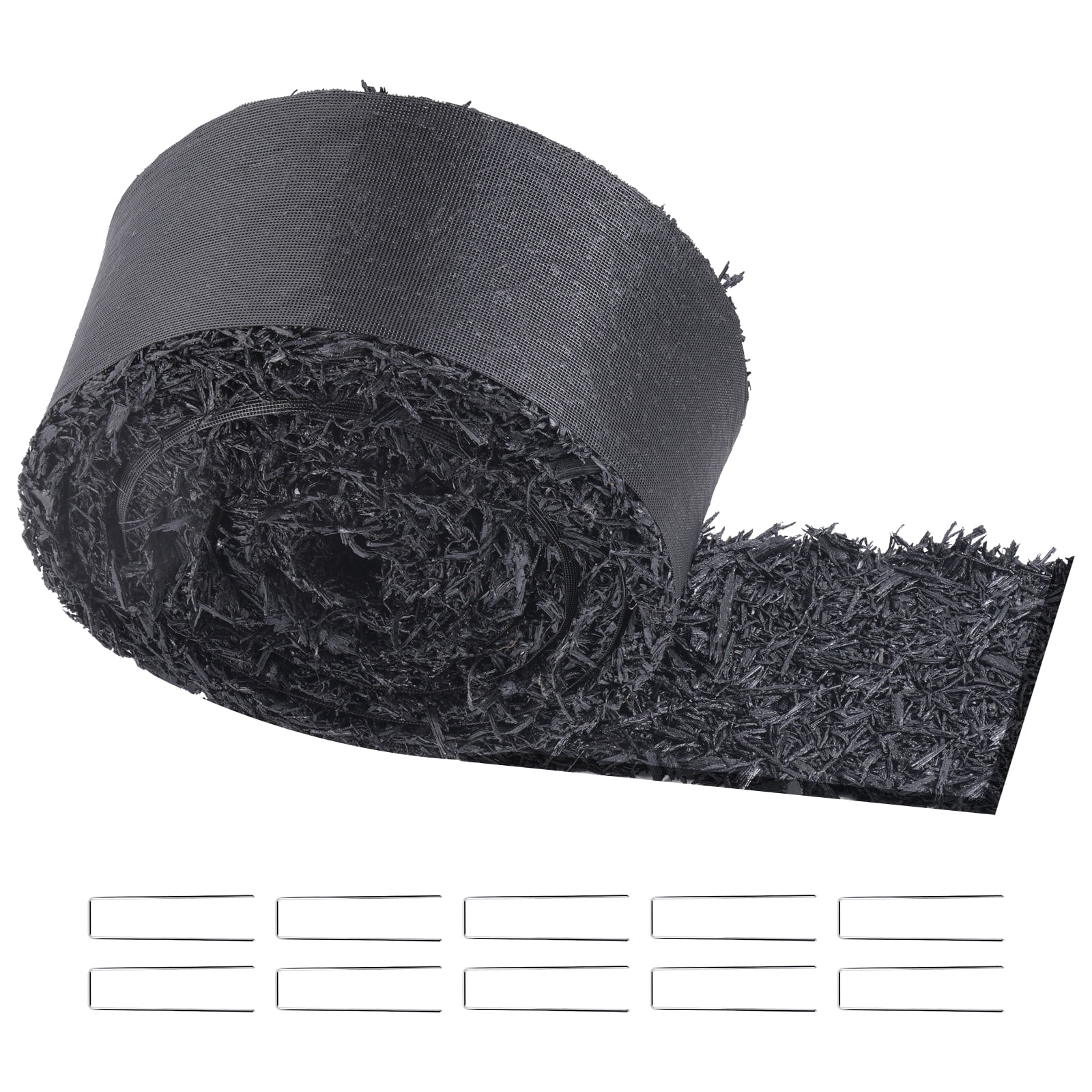 VEVOR Rubber Mulch for Landscaping, Recycled Rubber Mulch Mat 120 x 4.5 ...