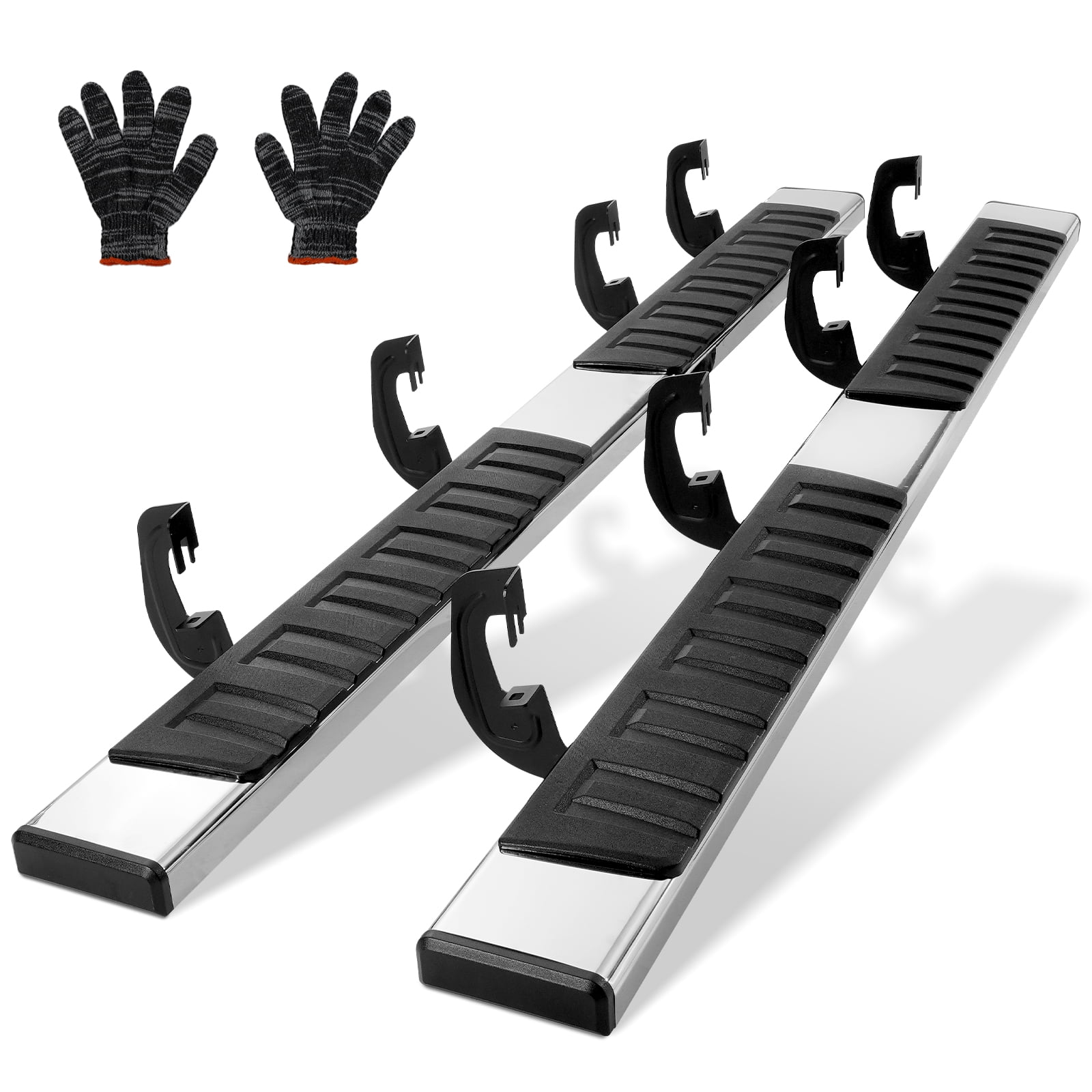 VEVOR Running Boards, 6" Step Bars Compatible with 2007-2018 Chevy ...