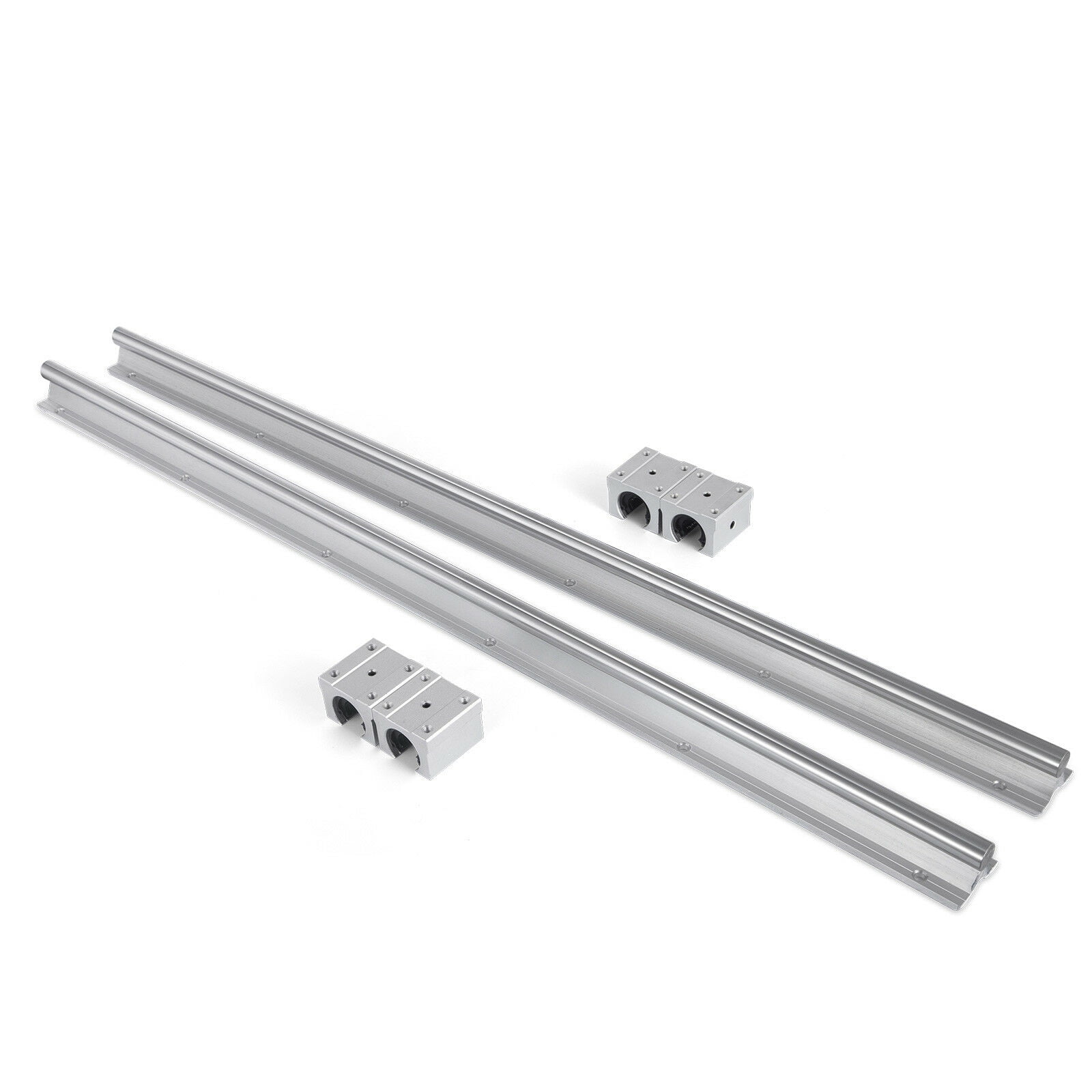 VEVOR SBR Linear Rail 16-800mm 2xLinear Guideway Rail and 4X Bearing ...