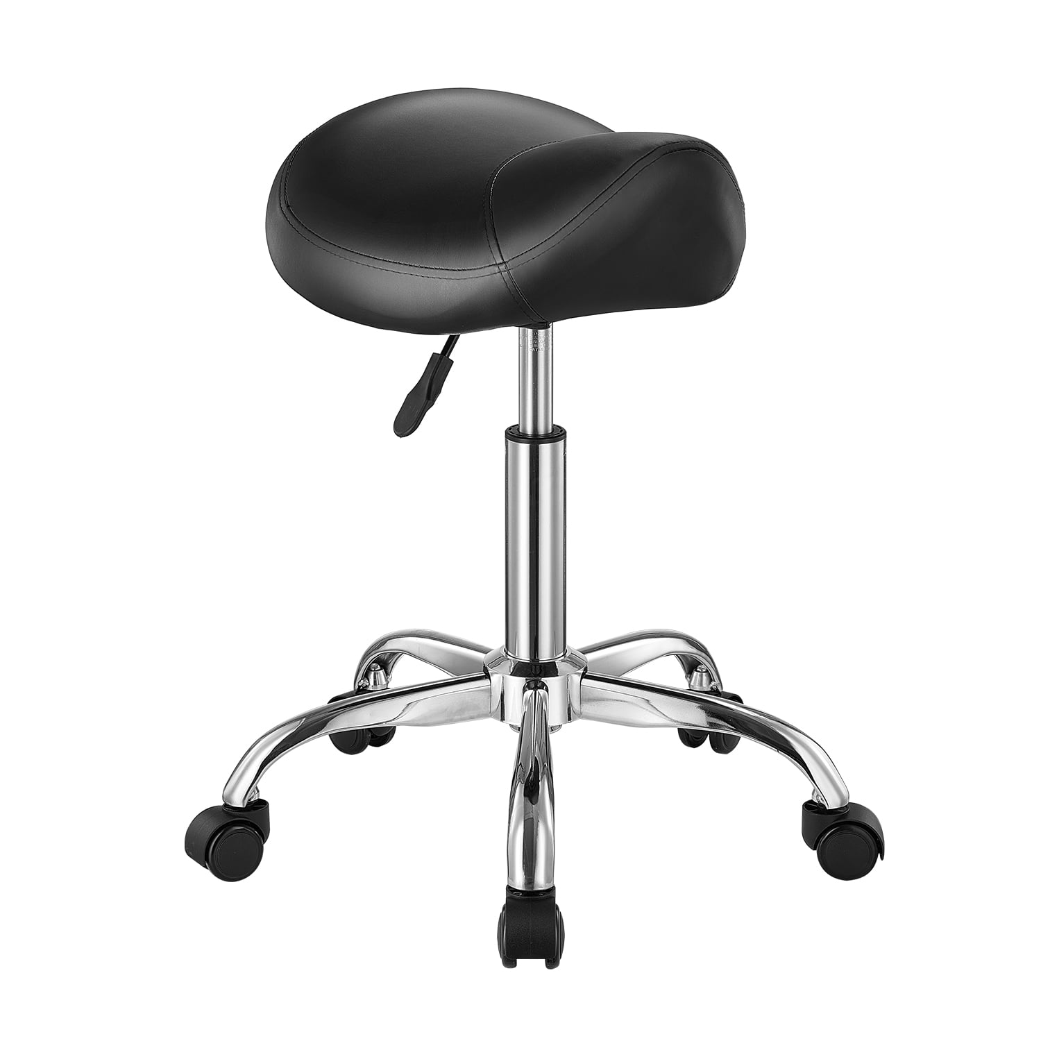 VEVOR Saddle Stool with Wheels, 450 LBS Weight Capacity Ergonomic ...