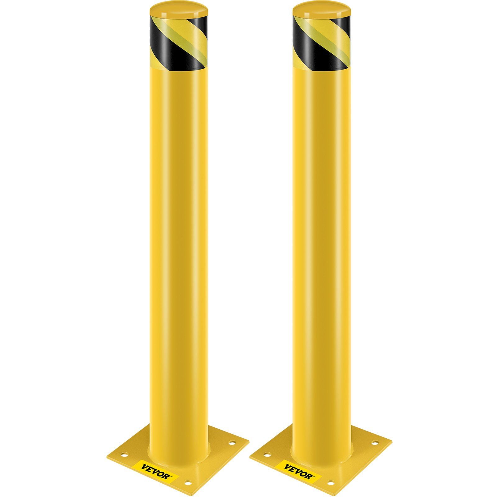 VEVOR Safety Bollard, 36 Inch Height Bollard Post, 4.5 Inch Diameter ...