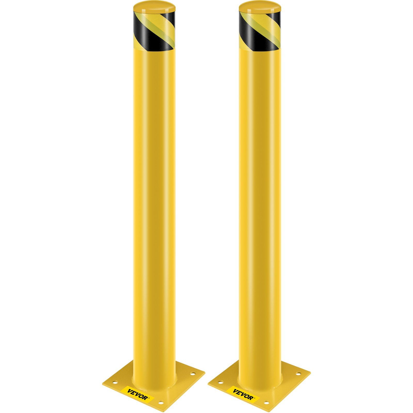 VEVOR Safety Bollard, 42 Inch Height Bollard Post, 4.5 Inch Diameter ...
