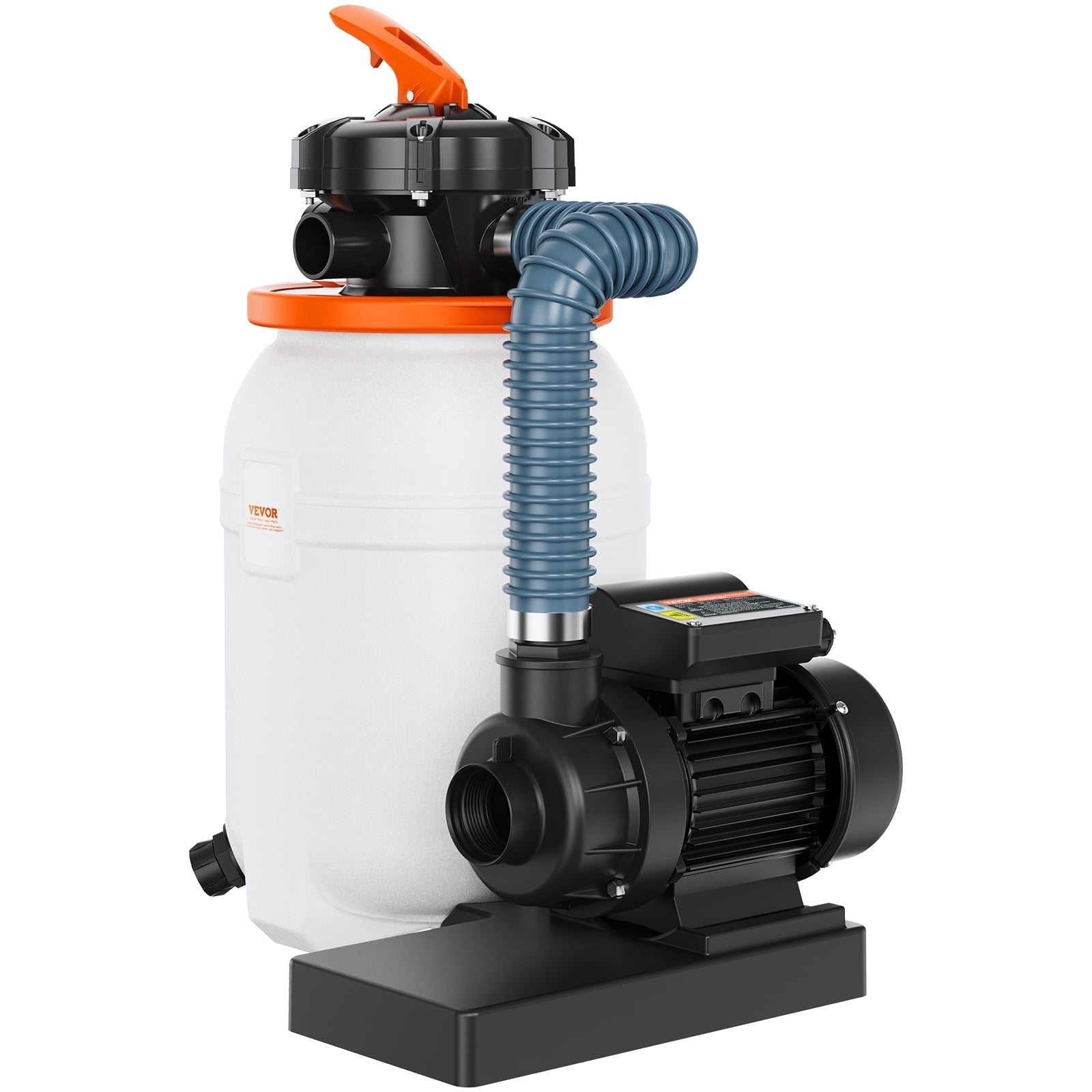 VEVOR 10in Sand Filter Pump for Above Ground Pools, 1585 GPH, 0.33 HP ...