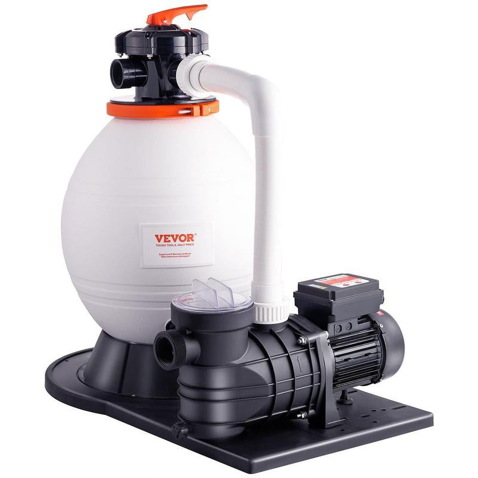 VEVOR Sand Filter Pump for Above Ground Pools, Max 16-inch / 3500 GPH ...