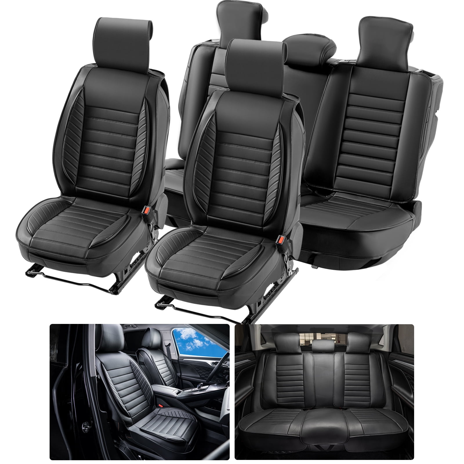 VEVOR Seat Covers, Universal Car Seat Covers Full Set Seats, Front and ...