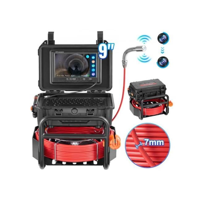 VEVOR Sewer Camera 98 ft/30m Self-Leveling Drain Camera with 512Hz ...