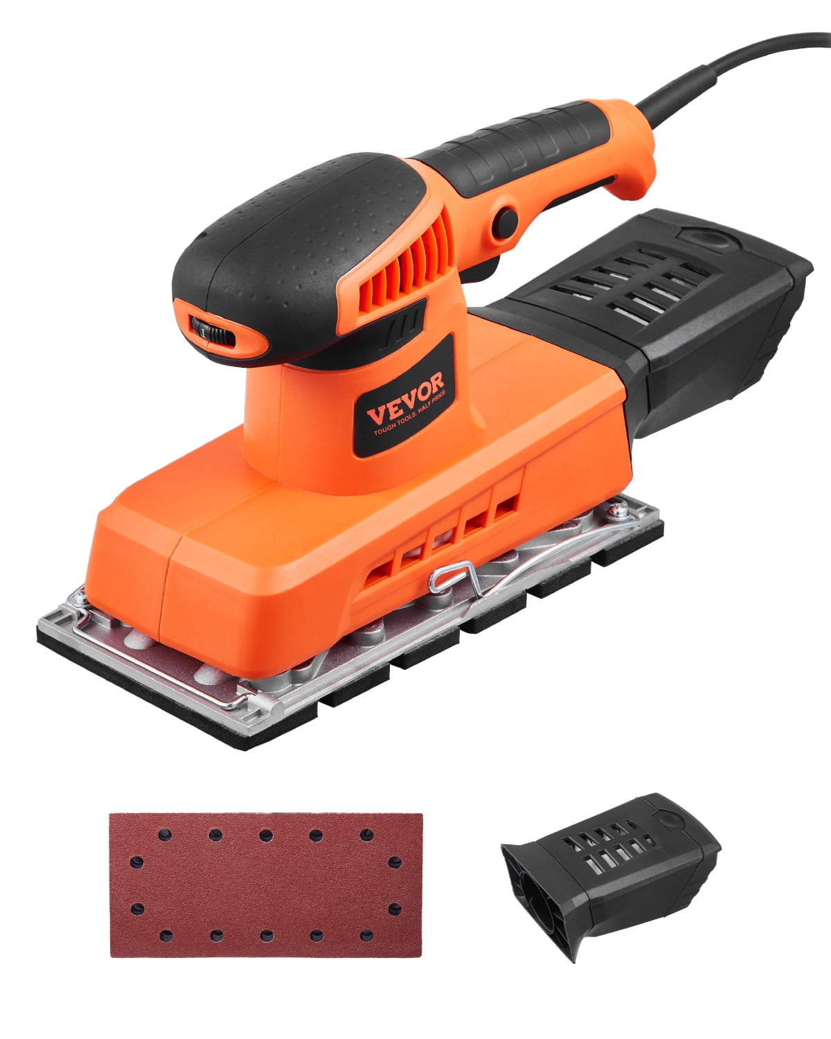 VEVOR Sheet Sander, 1/2 Sheet 2.5A Electric Sander for Woodworking, Max ...