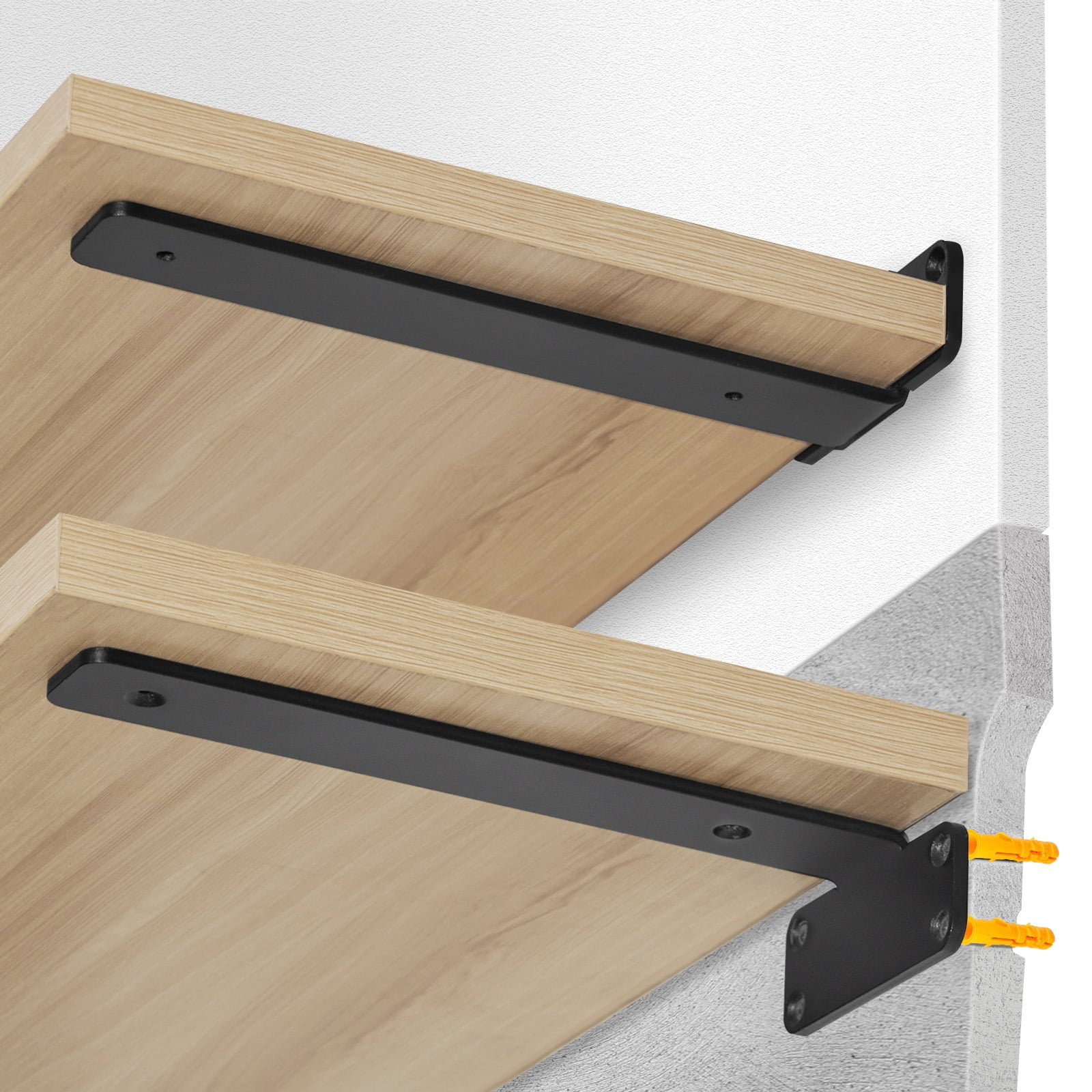 VEVOR Shelf Bracket, 10”L x 4”W x 1.6”H, 6 Pcs Heavy Duty Floating ...