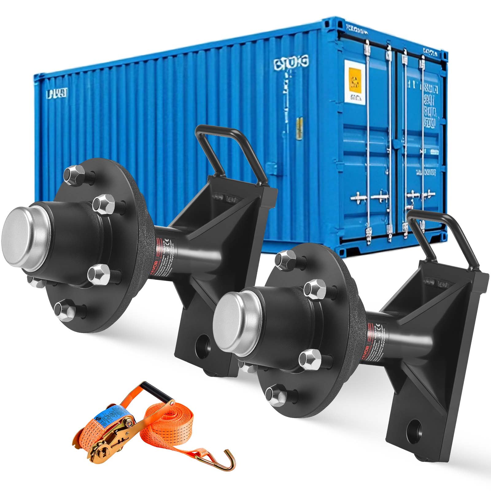 VEVOR Shipping Container Wheels 6-Lug Wheels Kit, Heavy Duty Shipping ...