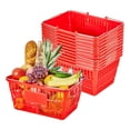 VEVOR Shopping Baskets, 12 PCS, 21L Stackable PE Plastic Grocery ...
