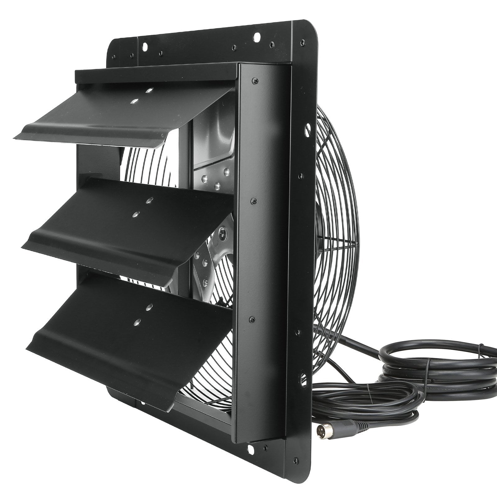 VEVOR Shutter Exhaust Fan, 14'' with Temperature Humidity Controller ...