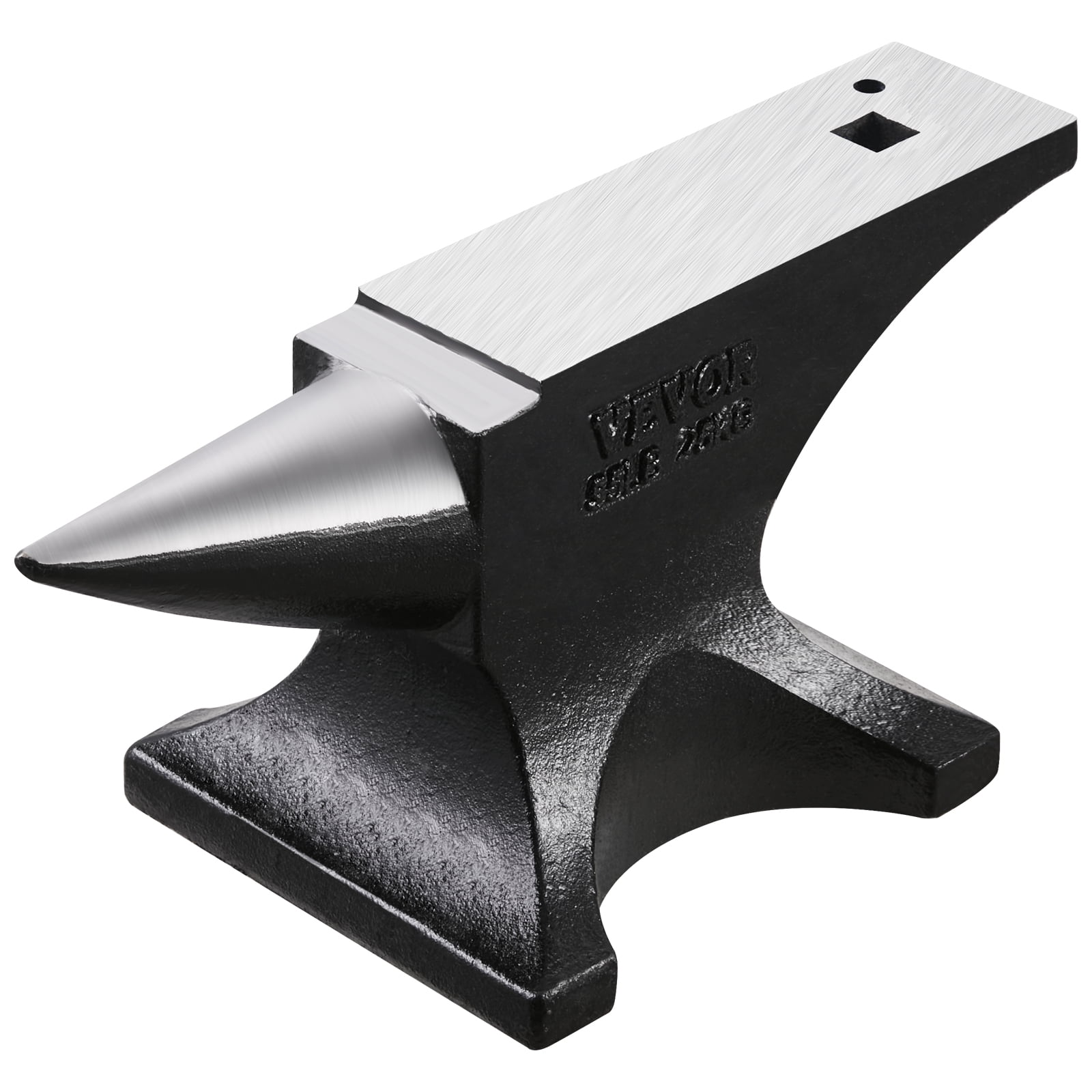 VEVOR Single Horn Anvil, 55lbs Cast Steel Anvil, High Hardness Rugged ...