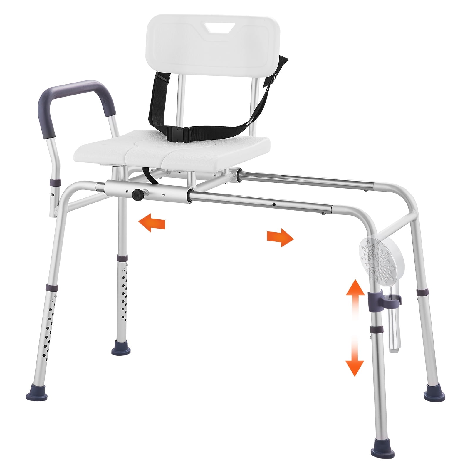 VEVOR Sliding Tub Transfer Bench, Height Adjustable Bathtub Transfer ...