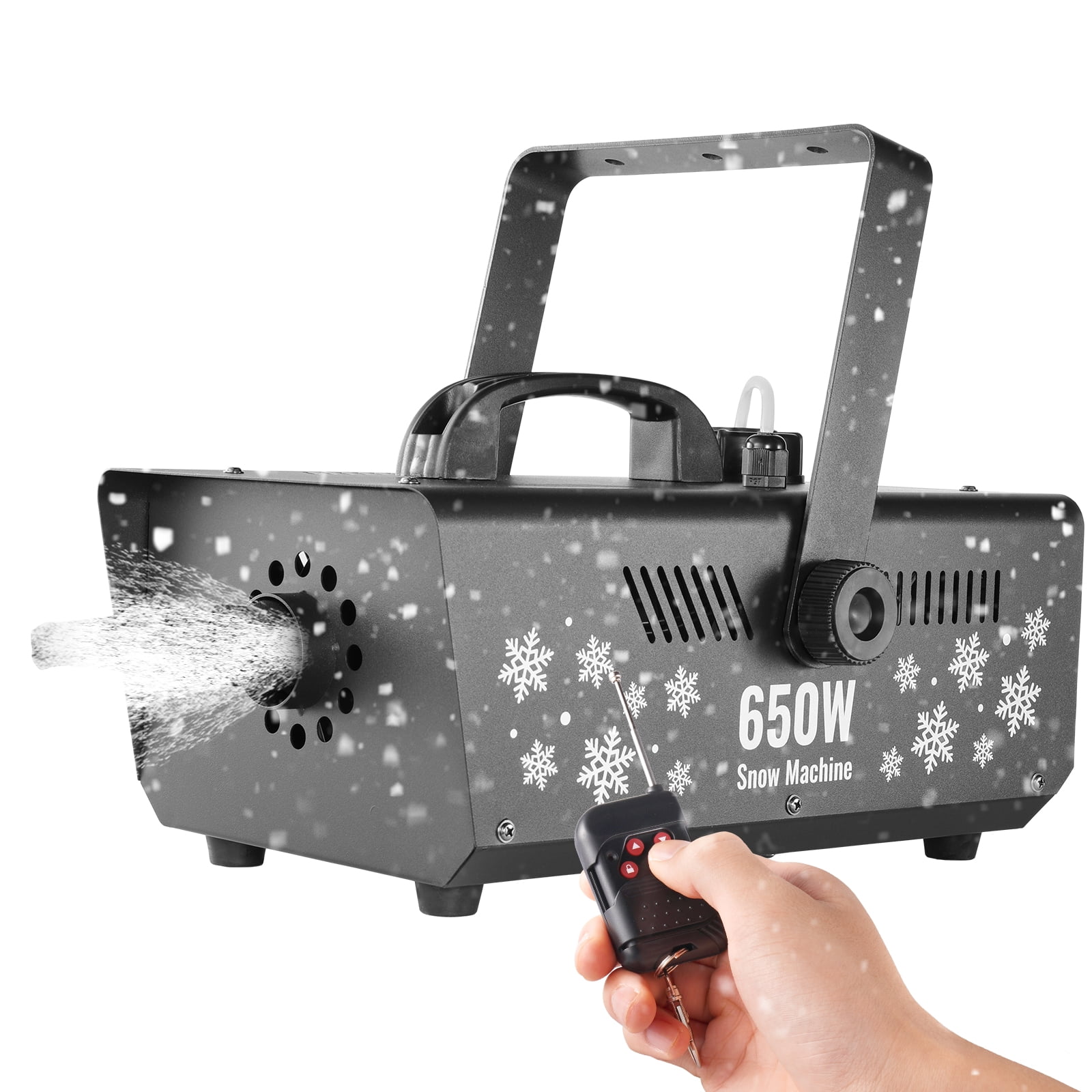 VEVOR Snow Machine, 650W Wireless Remote Control Snow Maker Machine ...