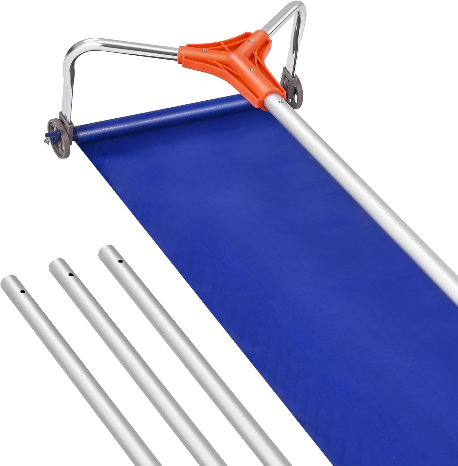 VEVOR Snow Roof Rake, 17 in Aluminum Blade, 4.1-17.2 ft Adjustable Roof ...