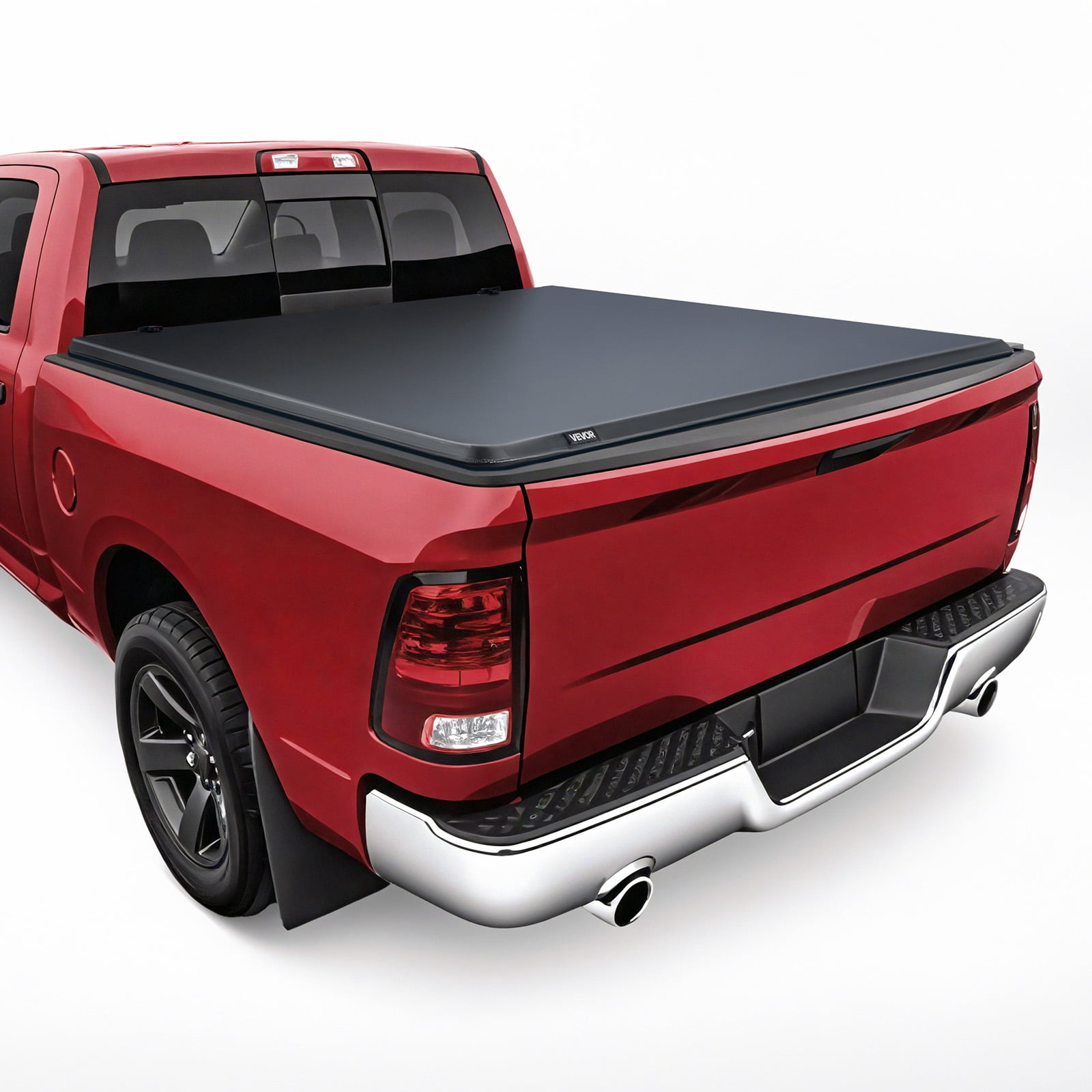 VEVOR Soft Roll-Up Truck Bed Tonneau Cover, Compatible with 2019-2024 ...