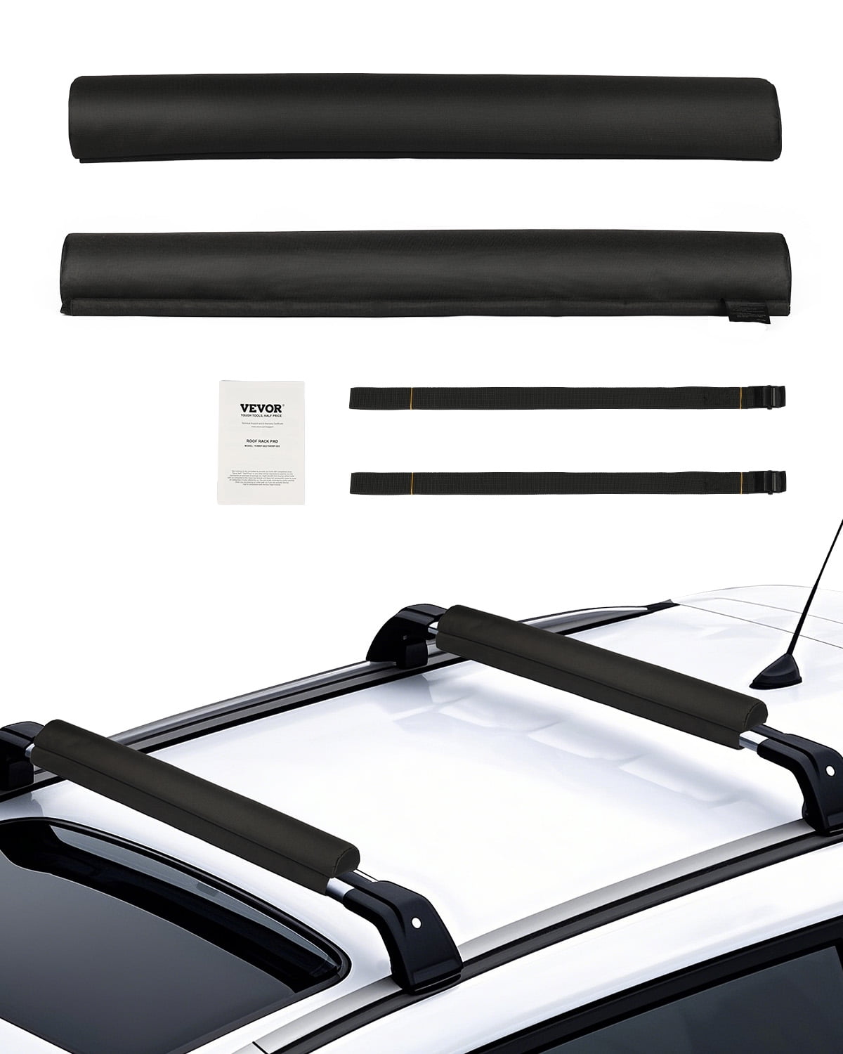 VEVOR Soft Roof Rack Pads, 28" Universal Car Roof Rack Pads for Various ...