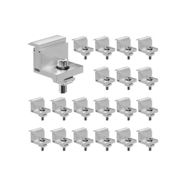 VEVOR Solar Panel Z Mounting Bracket 35-50mm Adjustable Bracket End Clamps 20PCS - Walmart.com