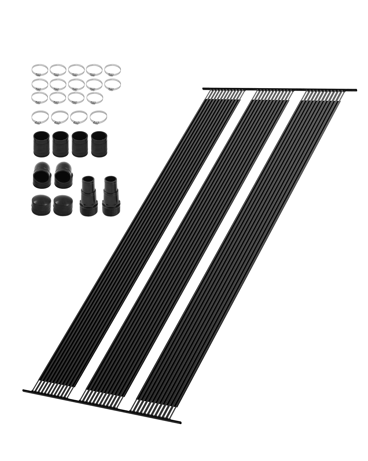 VEVOR Solar Pool Heater, 4 x 24 ft HDPE Pool Heating System - Durable ...