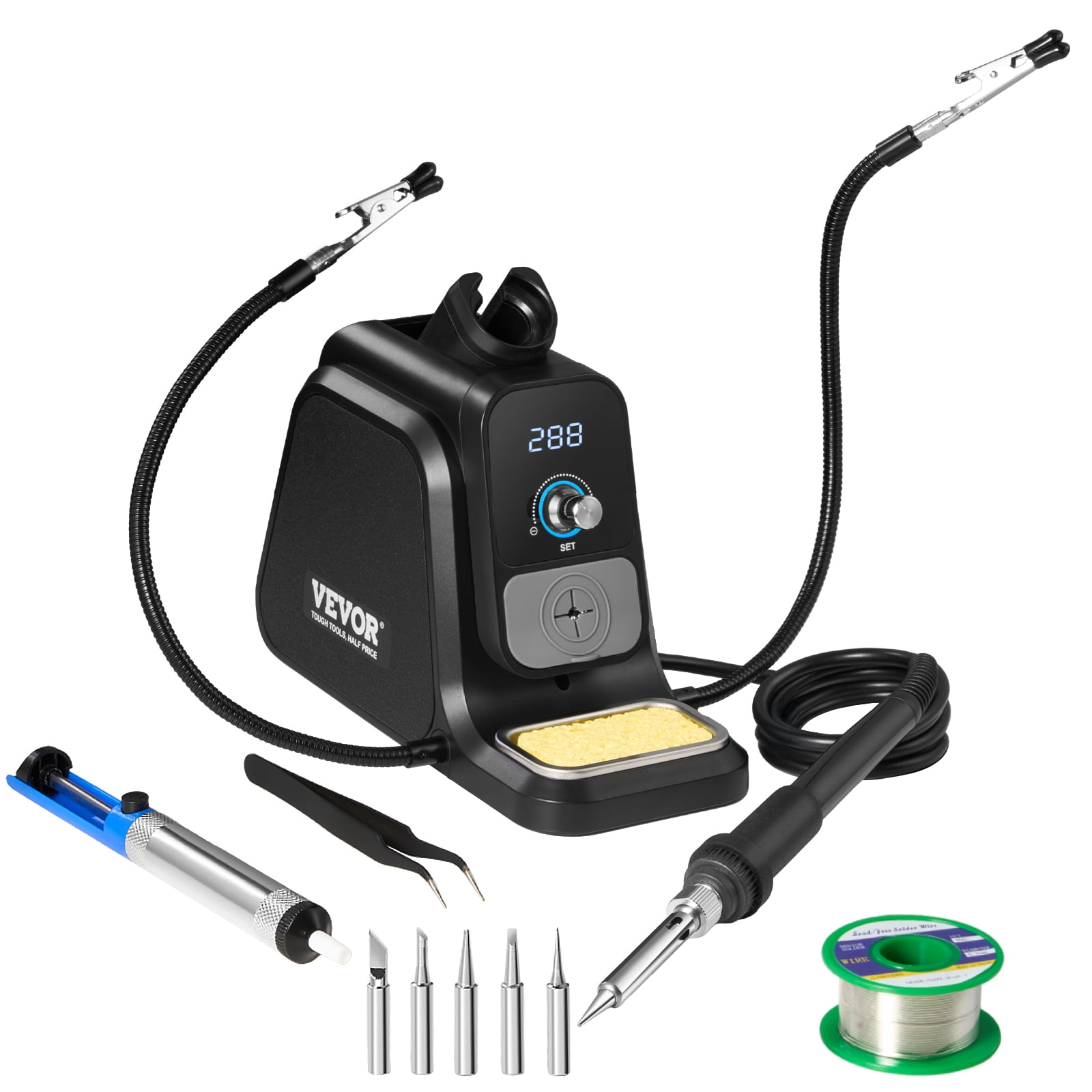 VEVOR Soldering Iron Station, 80W Digital Display Soldering Station Kit ...