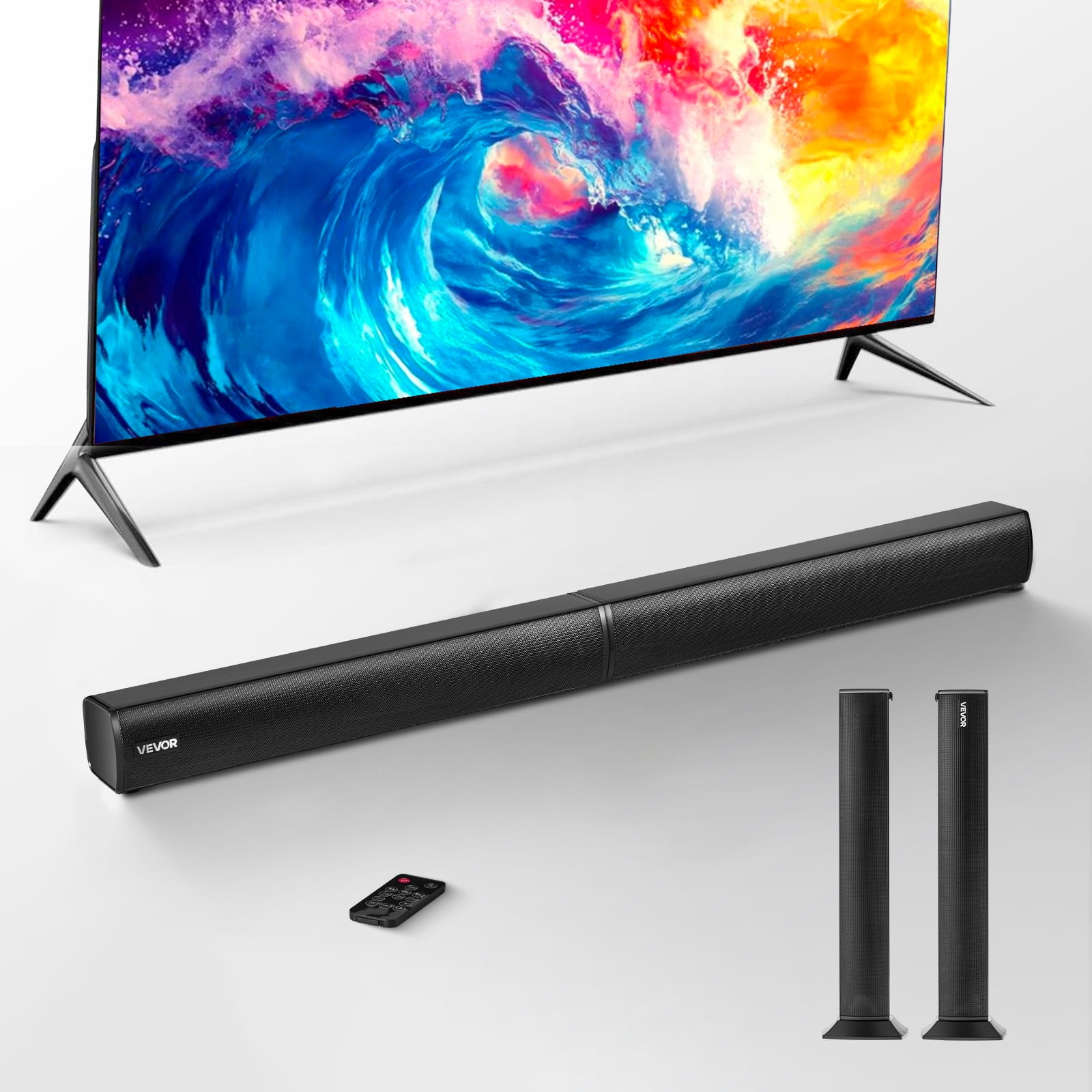 VEVOR Sound Bar for Smart TV, 2.0 Channel, 32-Inch 2 in 1 Detachable ...