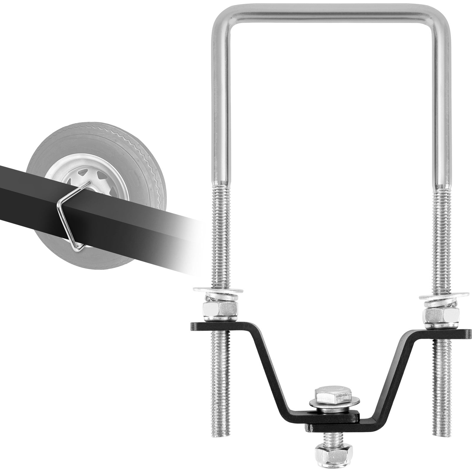 VEVOR Spare Tire Carrier, U-Bolt Zinc Plated Spare Tire Mount Bracket ...