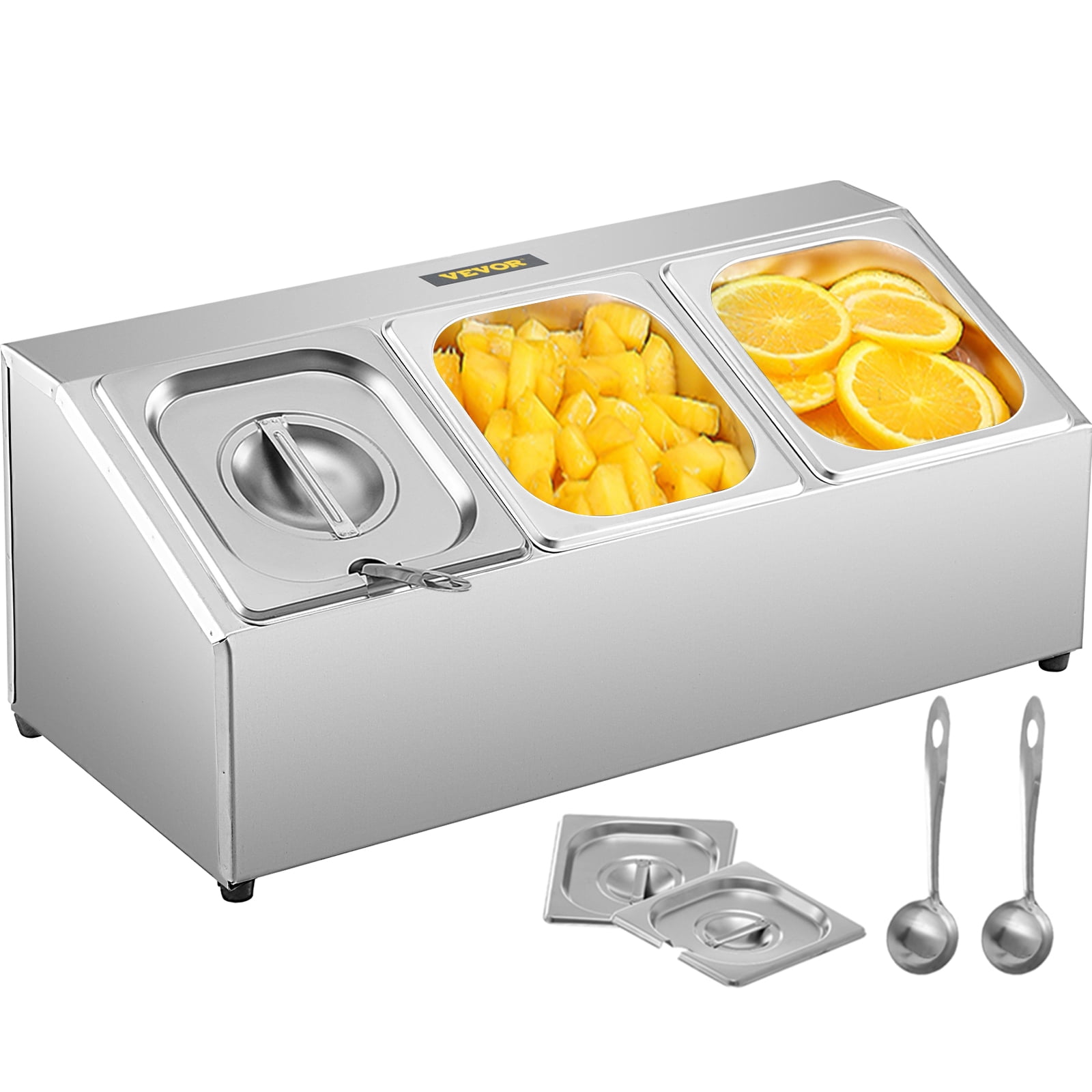 VEVOR Spice Rack Shelf, One Row, Stainless Steel Organizer Stand with ...