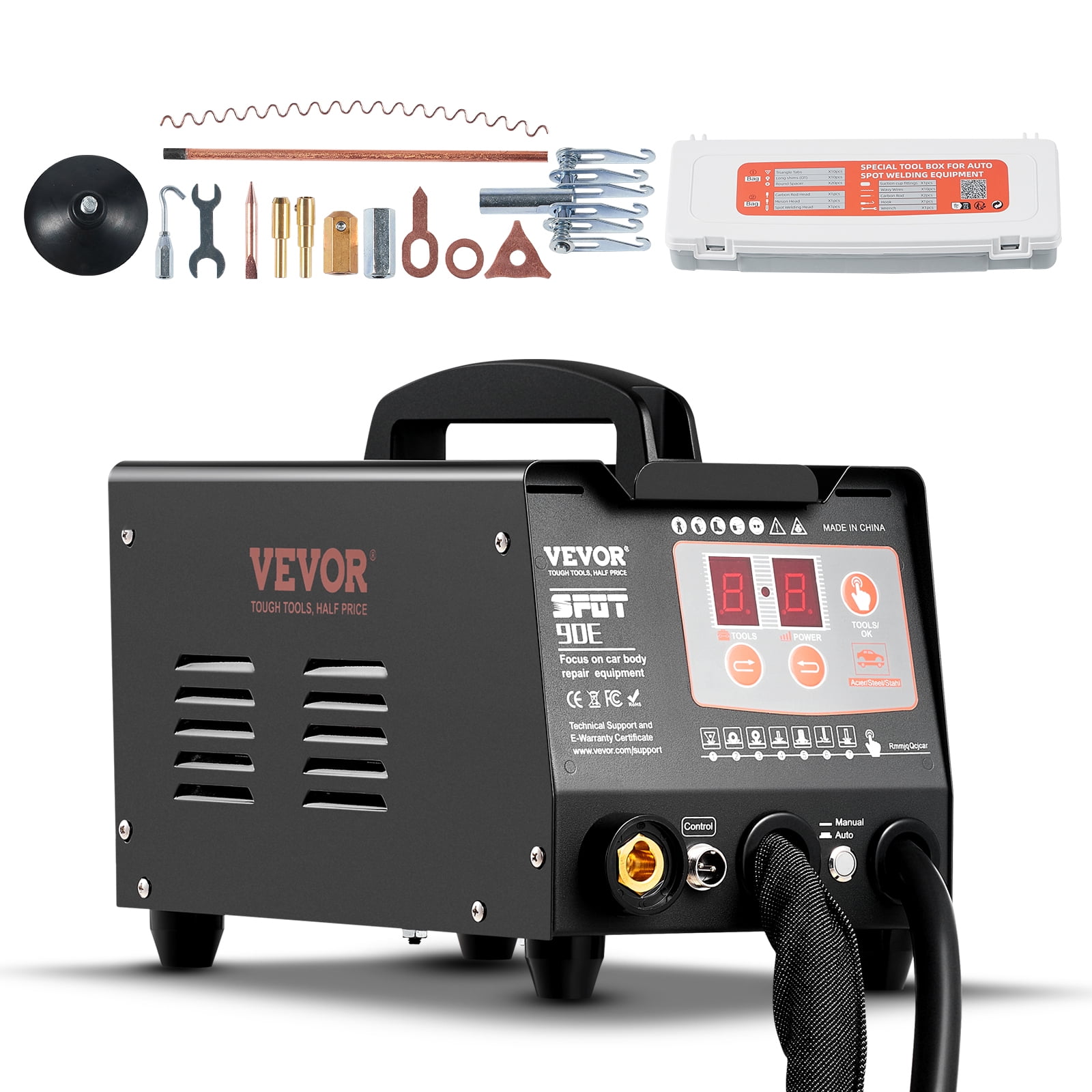 VEVOR Spot Welder Dent Puller, 3KW Stud Welder Dent Repair Kit with 2 ...
