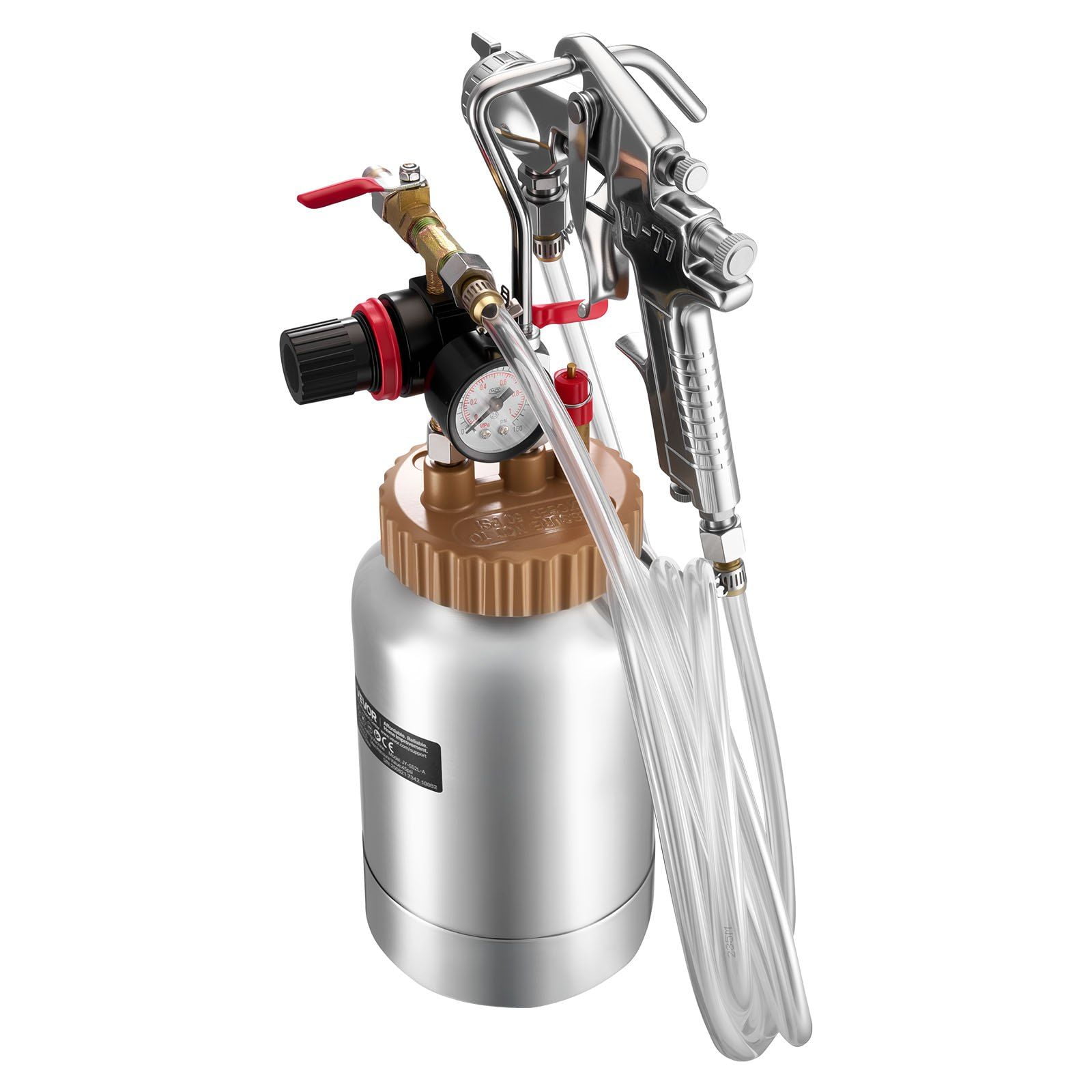 VEVOR Spray Paint Pressure Pot, 0.5 Gal/2 L Pressure Pot Paint Sprayer ...