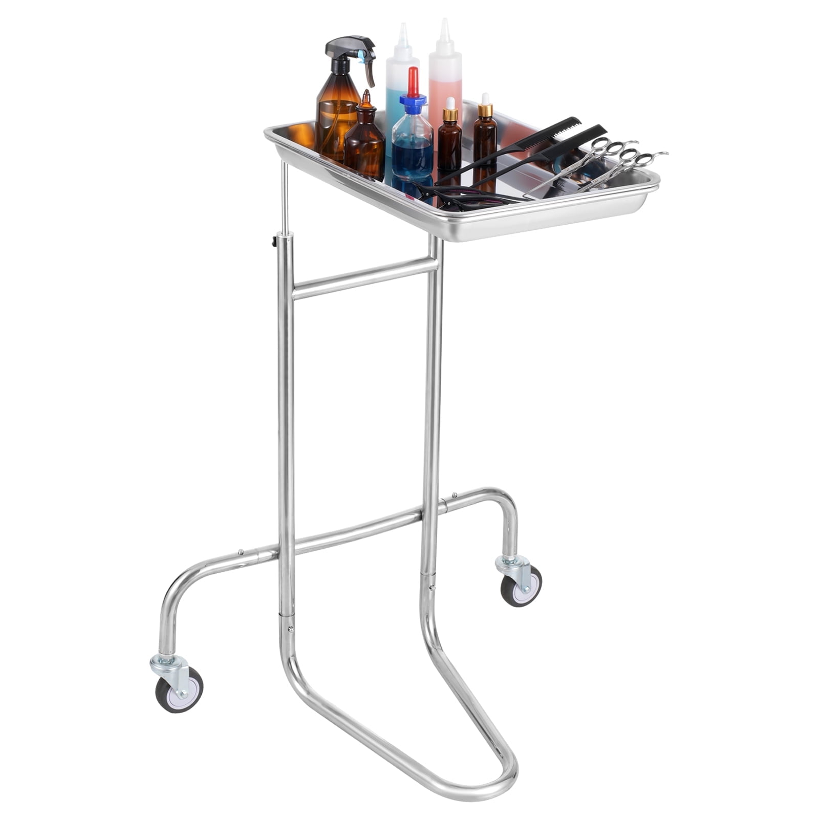 VEVOR Stainless Steel Lab Carts, Lab Utility Cart with Single Tray ...