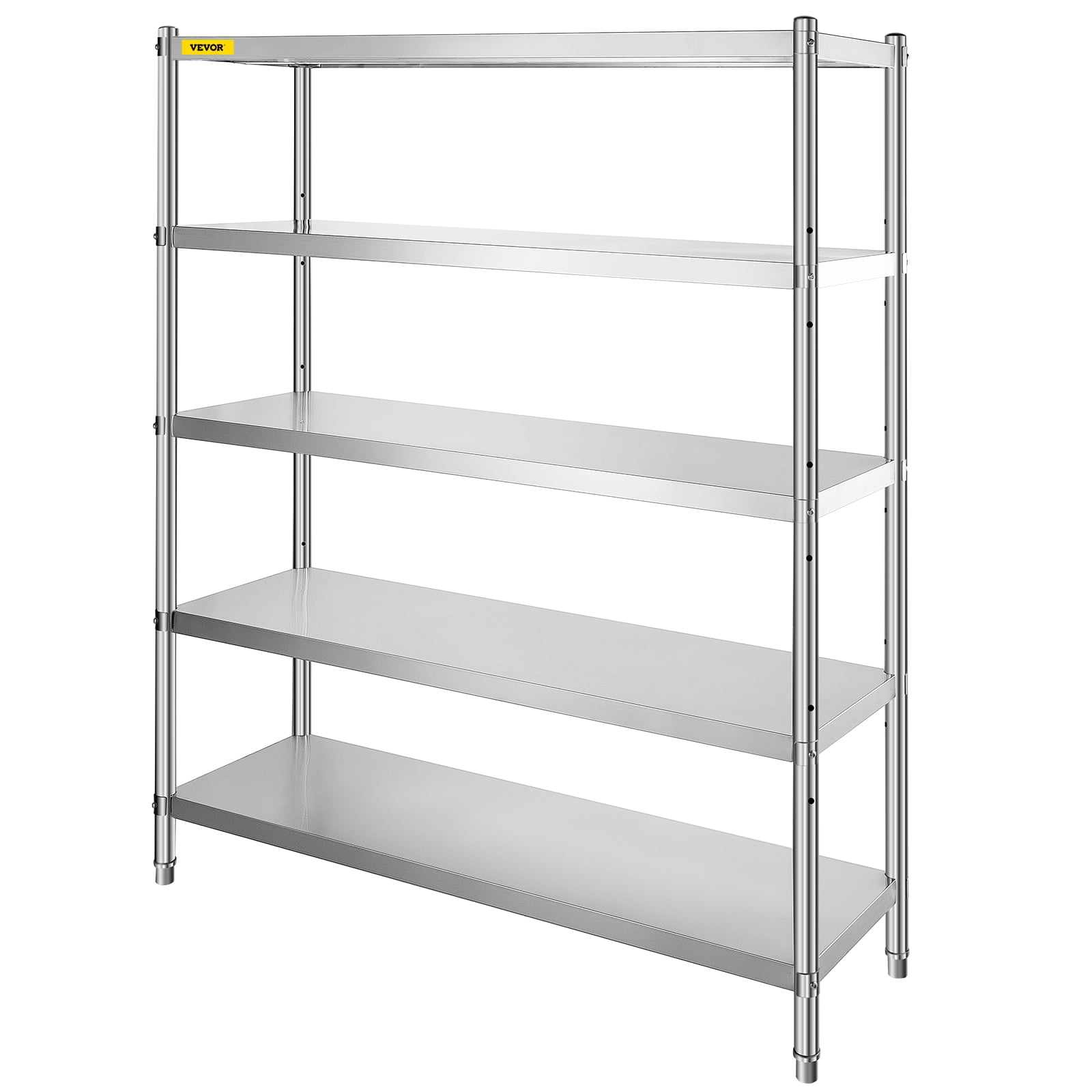 VEVOR Stainless Steel Shelving 60x18.5 inch 5 Tier Adjustable Shelf ...