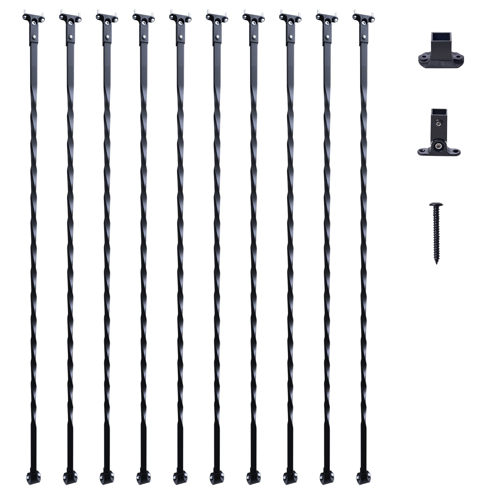 VEVOR Staircase Metal Balusters, 44'' x 1/2" Galvanized Steel ...