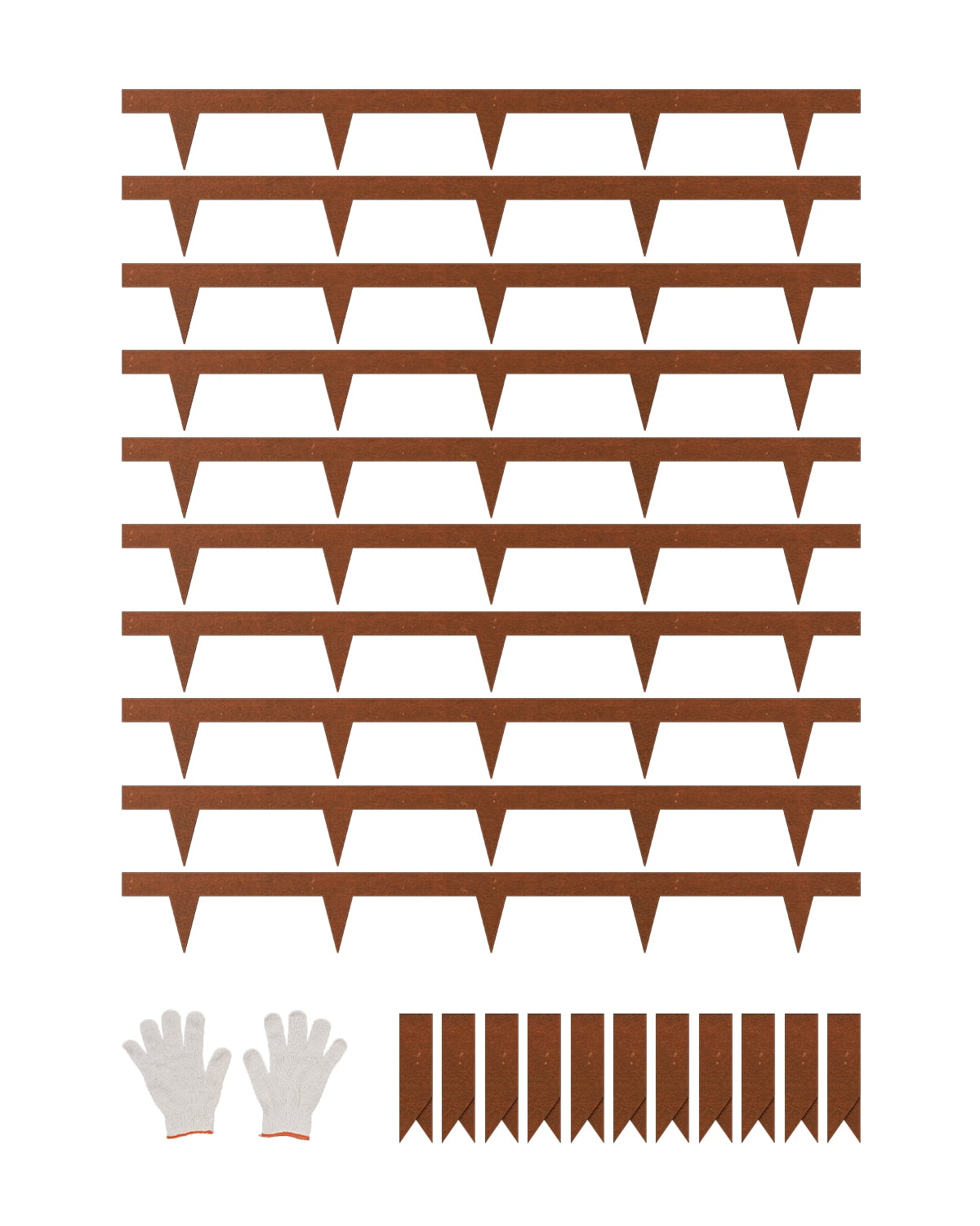 VEVOR Steel Landscape Edging, 10 Packs 40 x 4.5 in Weather-Resistant ...