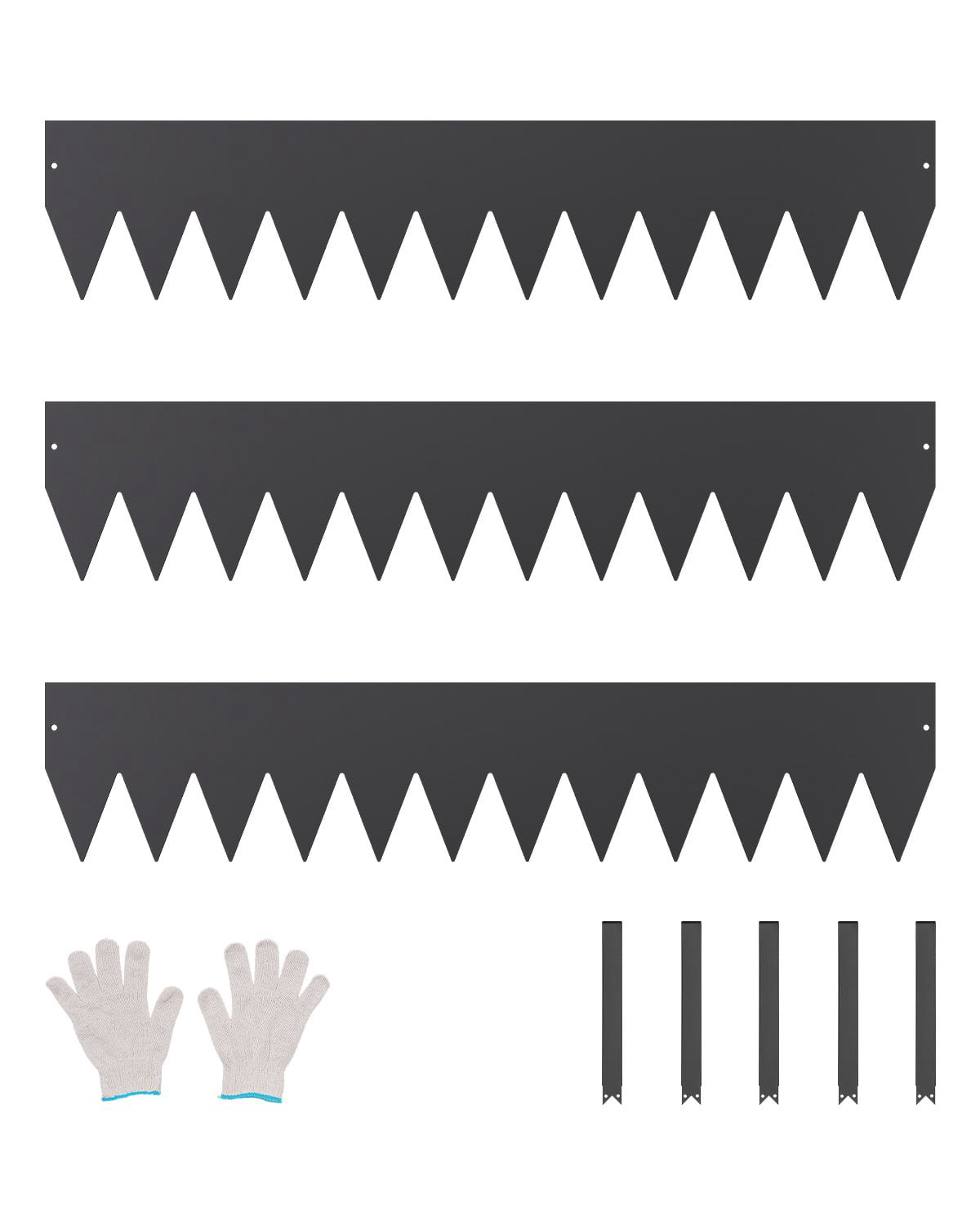 VEVOR Steel Landscape Edging, 3 Packs 40 x 8 in Rust-Resistant Metal ...