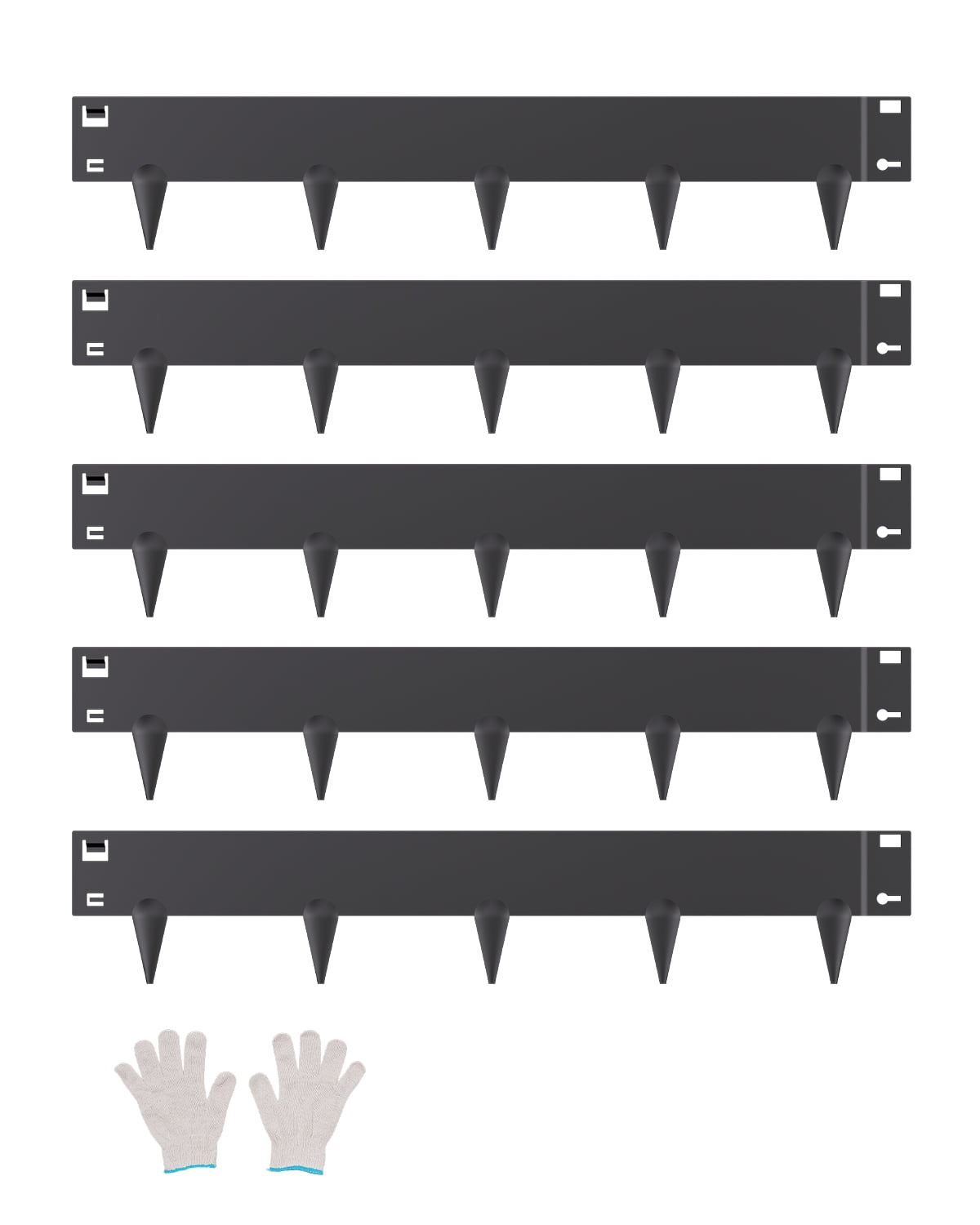 VEVOR Steel Landscape Edging, 5 Packs 39 x 4 in Rust-Resistant Metal ...