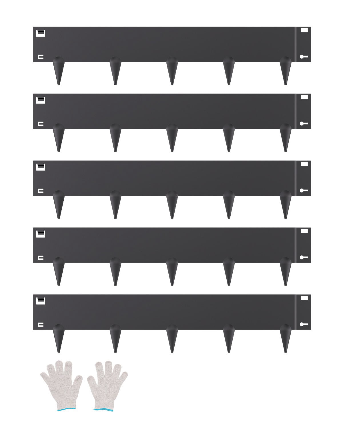 VEVOR Steel Landscape Edging, 5 Packs 39 x 5 in Rust-Resistant Metal ...