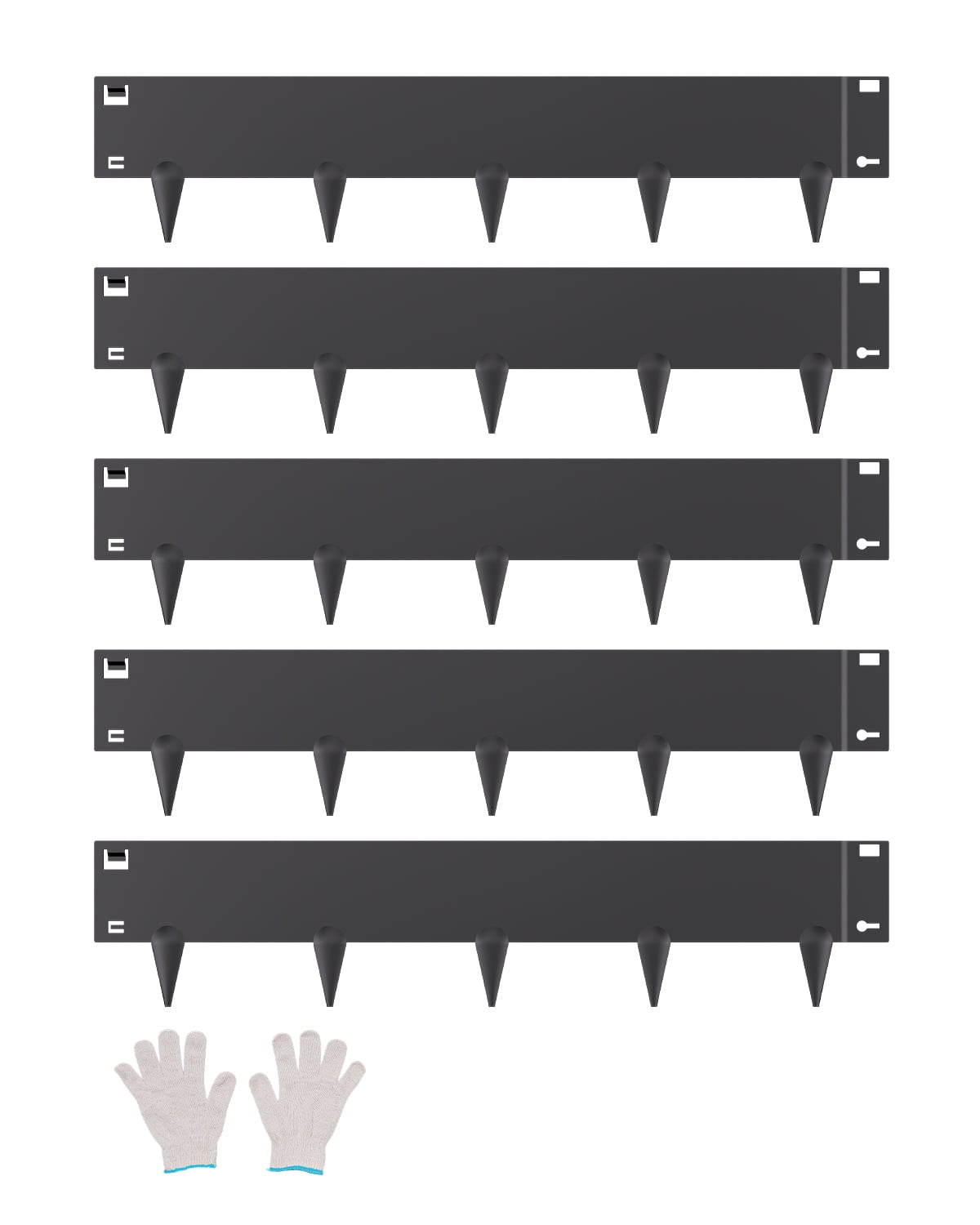 VEVOR Steel Landscape Edging, 5 Packs 39 x 5 in Rust-Resistant Metal ...