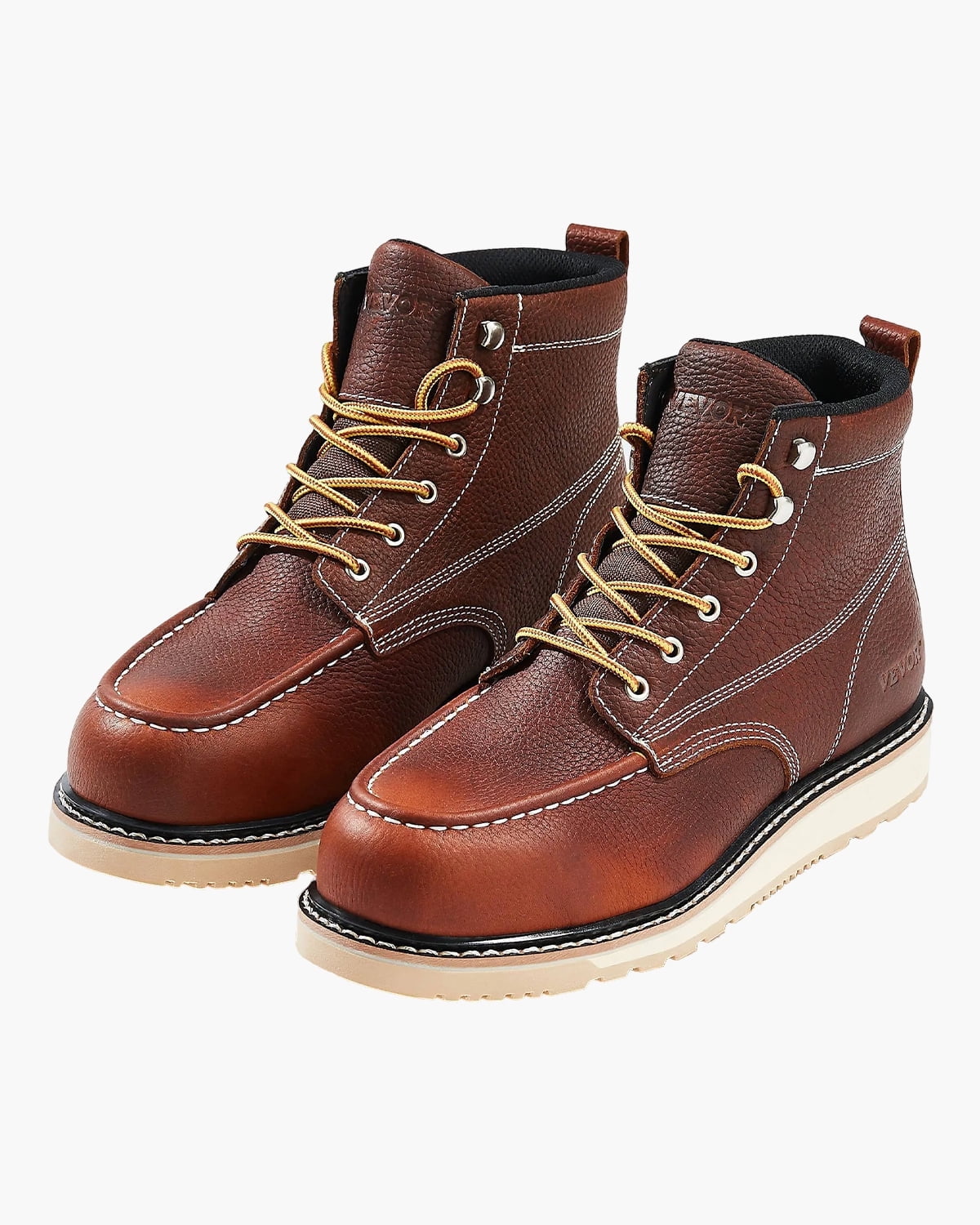 VEVOR Steel Toe Work Boots, US Size 10, Waterproof Moc Toe Work Boots ...