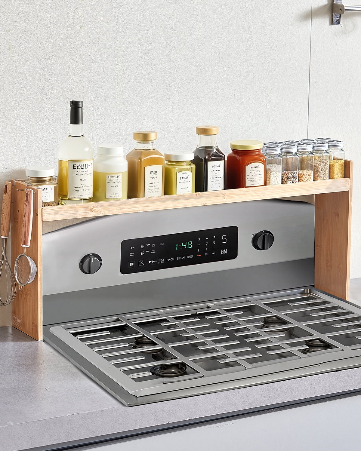 VEVOR Over the Stove Shelf, Over Stove Spice Shelf for Kitchen Stove ...