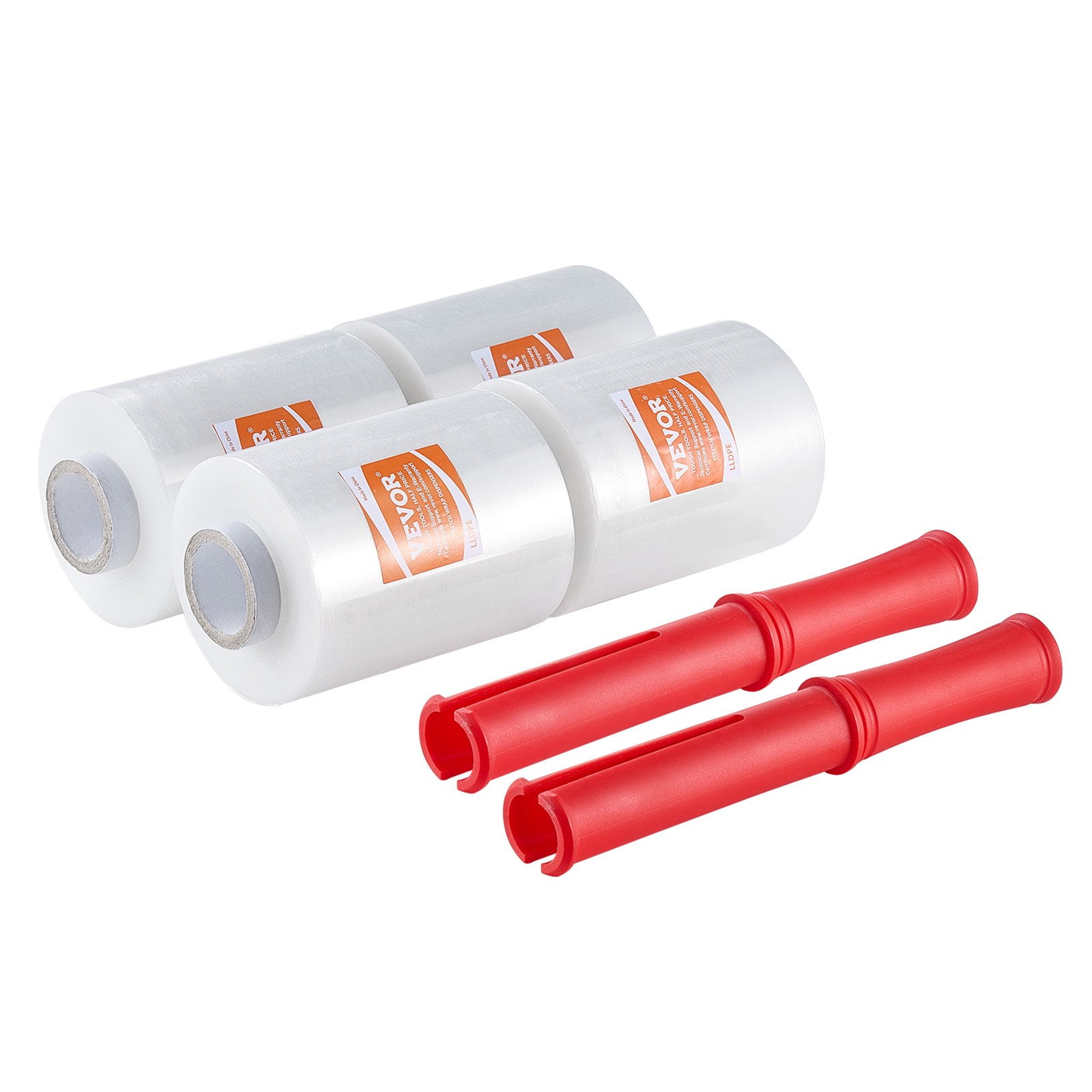 VEVOR 4-Pack Stretch Film, 5 In x 1000 Ft, 80 Gauge with Handles for ...