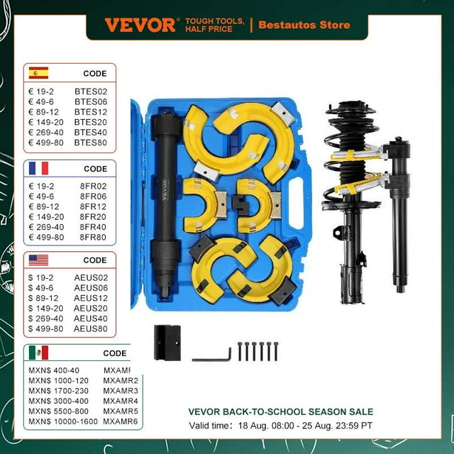VEVOR Strut Spring Compressor Set Macpherson Strut Spring Compressor ...
