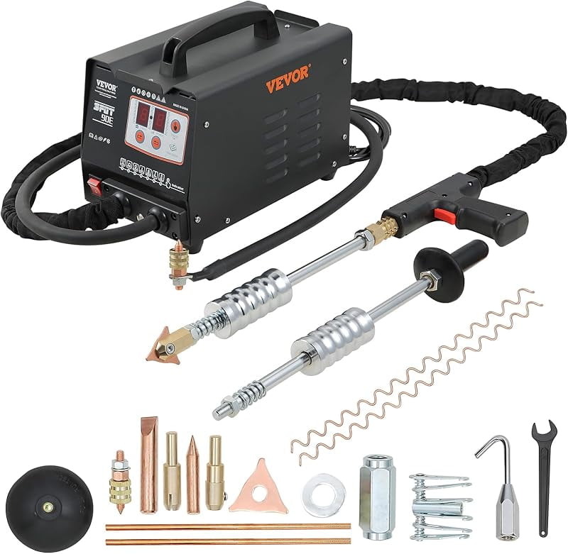 VEVOR Stud Welder Dent Repair Kit, 110V Spot Welding Machine with Slide ...