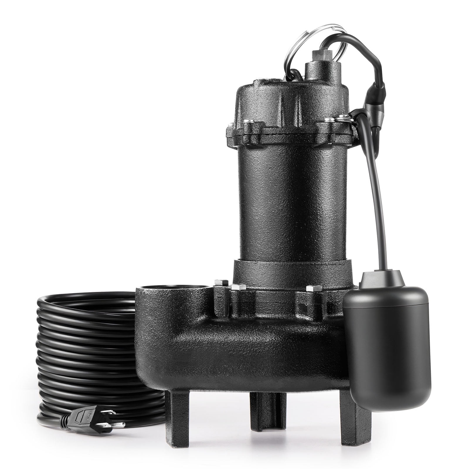 VEVOR Submersible Sewage Pump, 1/2 HP, 6000 GPH Cast Iron Sewage ...