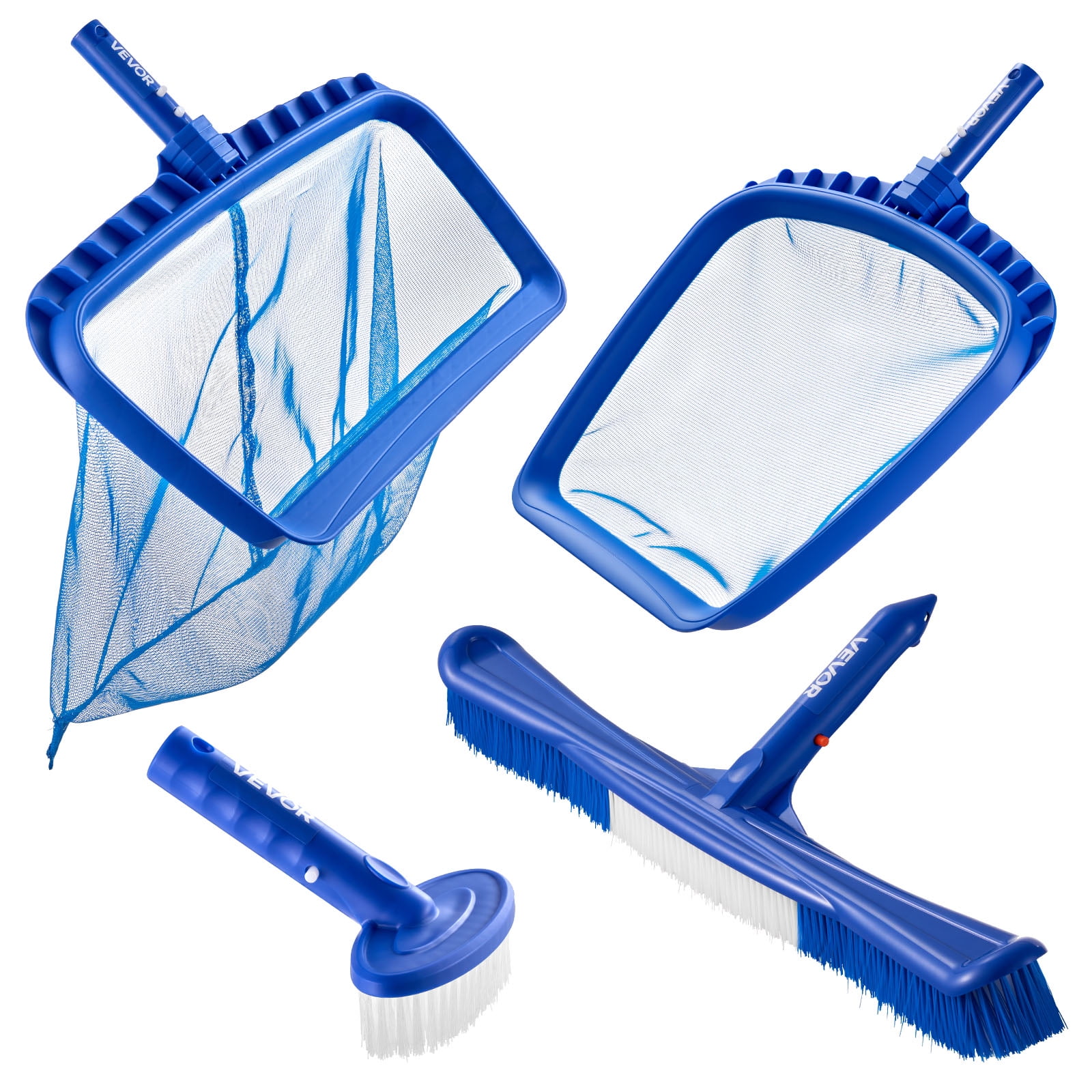 VEVOR Swimming Pool Cleaning Kit, Includes 2 Detachable Brush Heads (20 ...